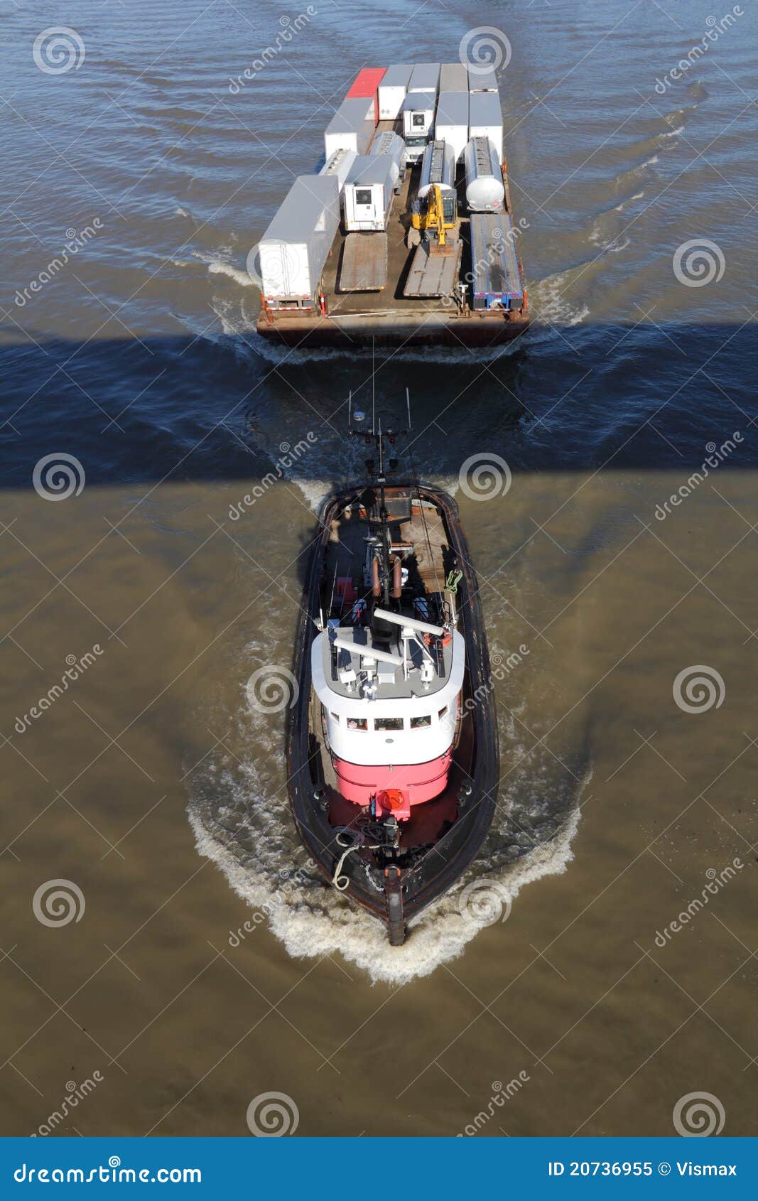 Tugboat and Truck Barge, Vancouver Stock Image - Image of ...