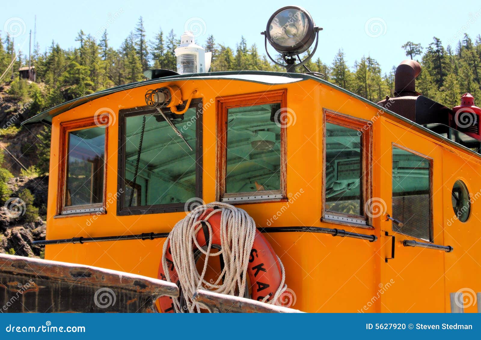 Tugboat Wheel House stock photo. Image of harbour, transport - 5627920
