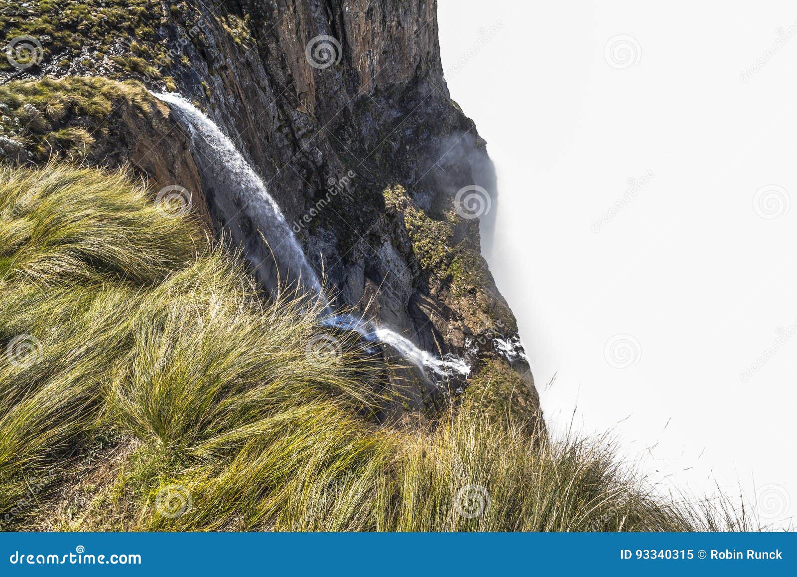 Tugela Falls Falling into the Clouds on Sentinel Hike, Drakensberge ...