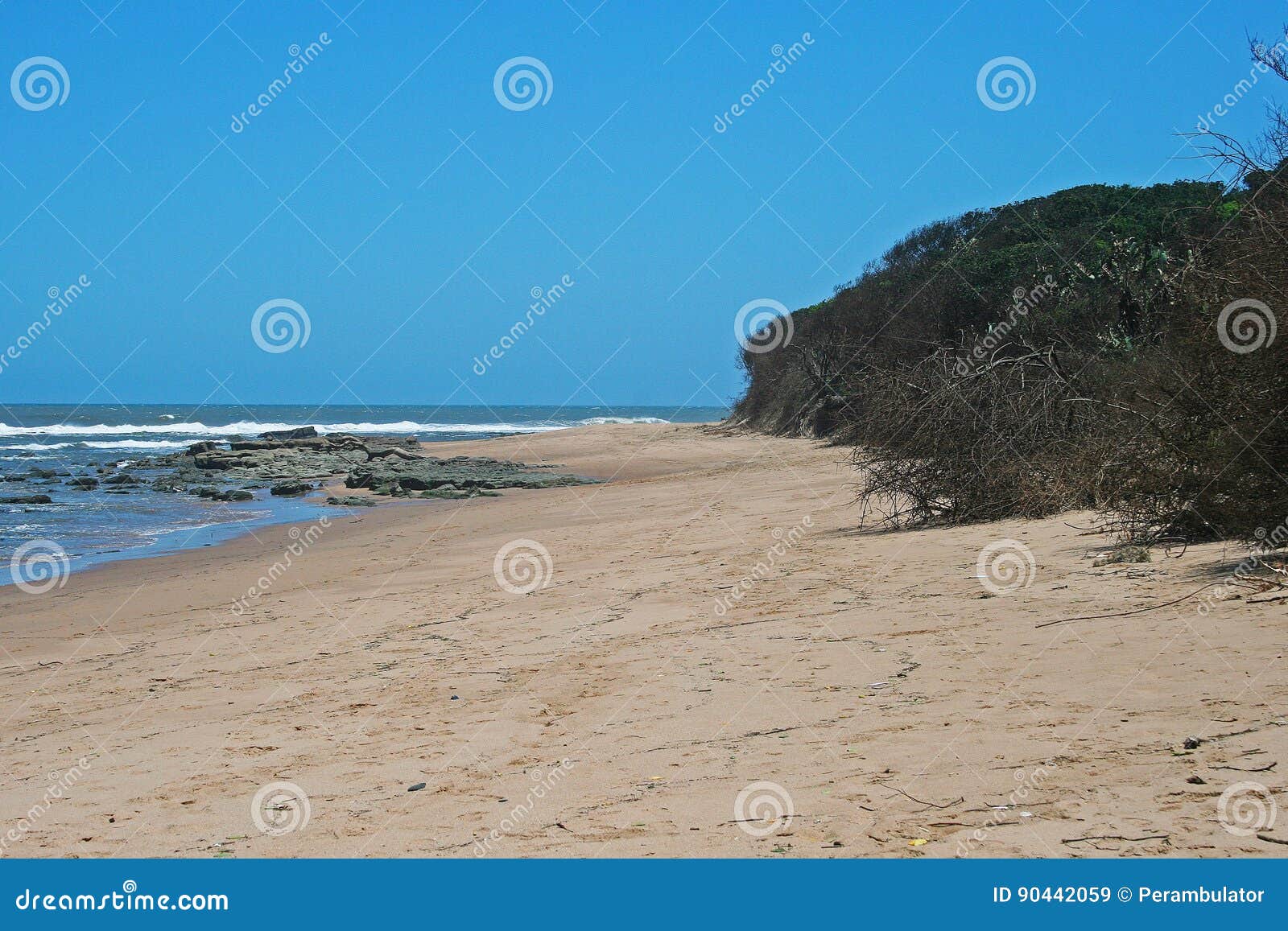 TUGELA MOUTH BEACH stock image. Image of coastal, sand - 90442059