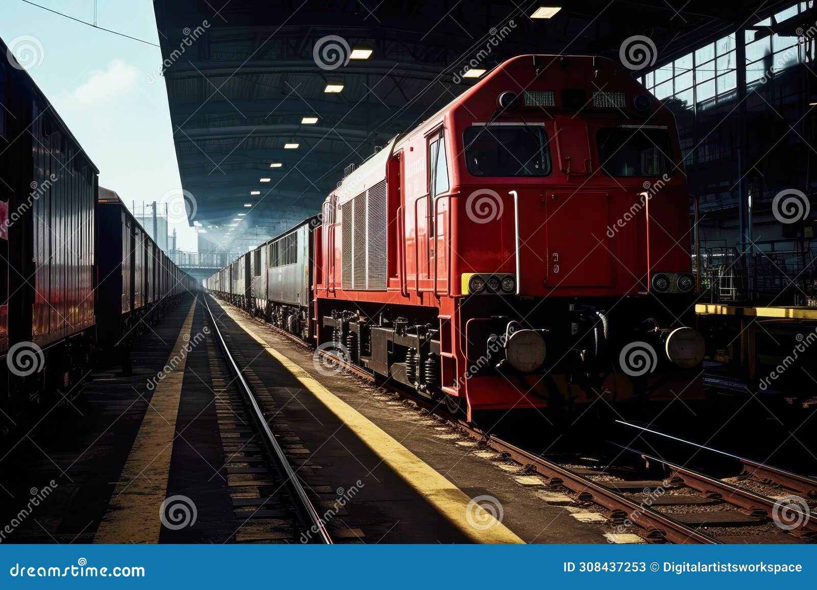 Tugger Train Isolated On Transparent Background. Royalty-Free Stock ...