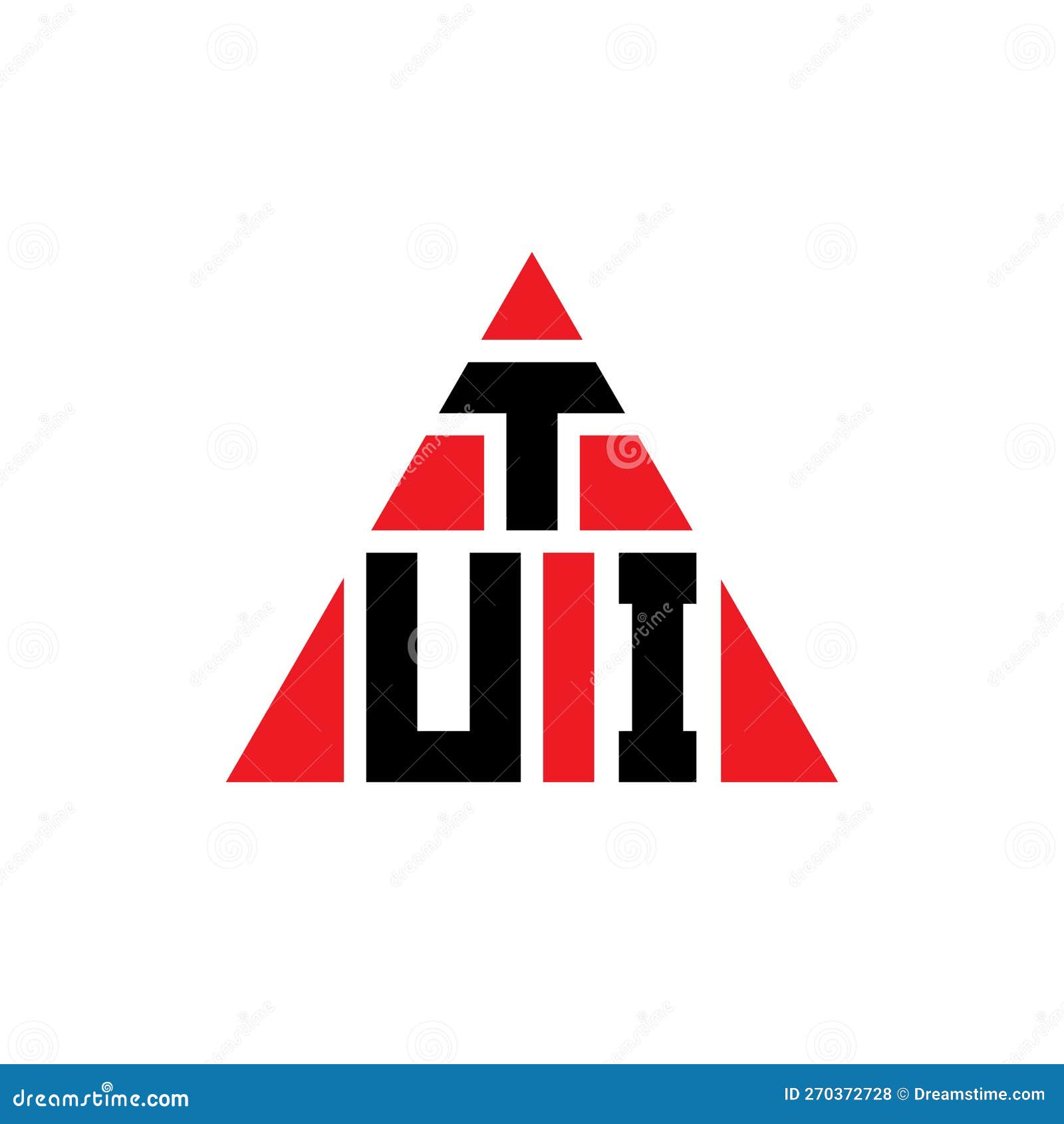 TUI Triangle Letter Logo Design with Triangle Shape. TUI Triangle Logo ...