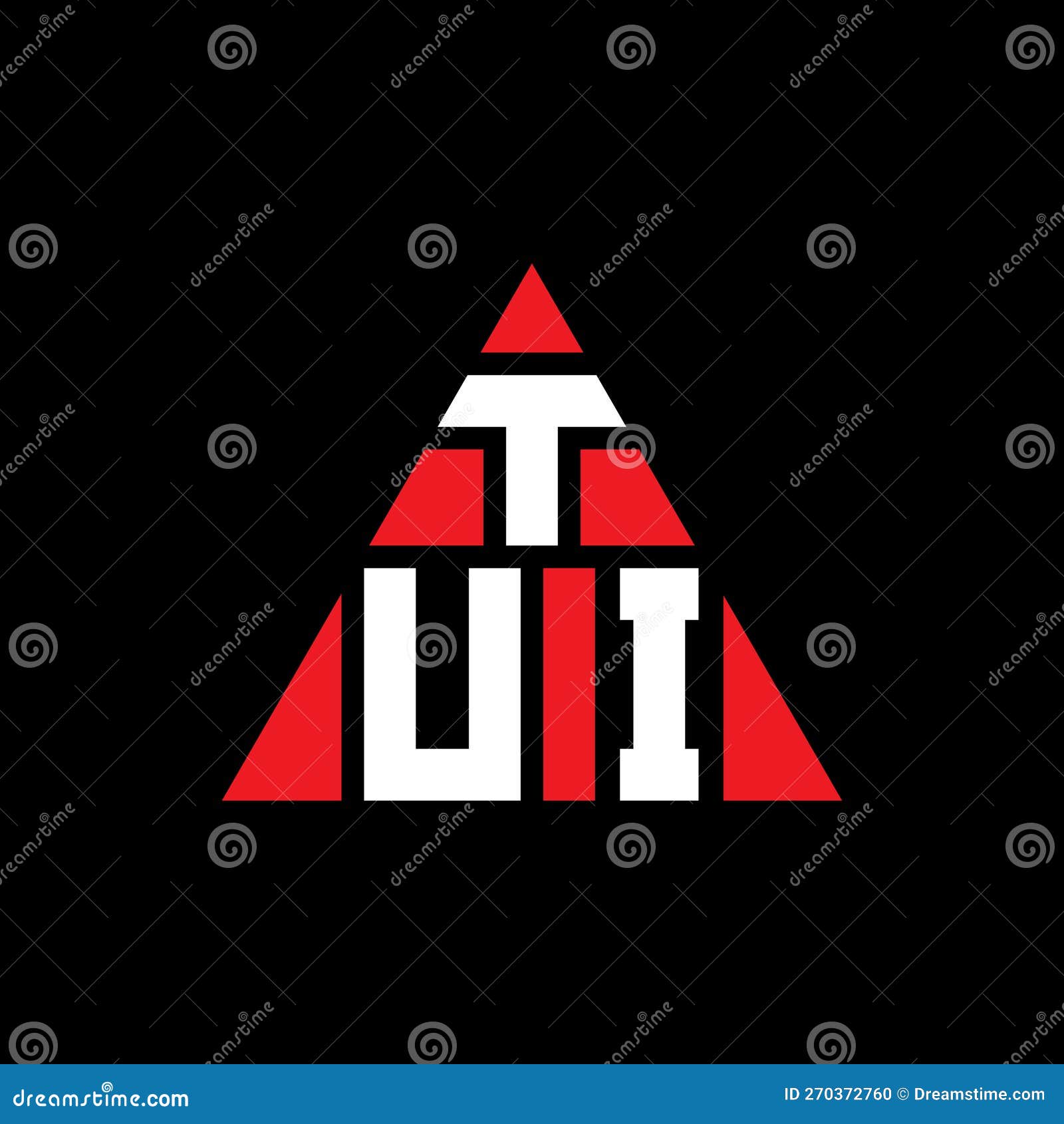 TUI Triangle Letter Logo Design with Triangle Shape. TUI Triangle Logo ...