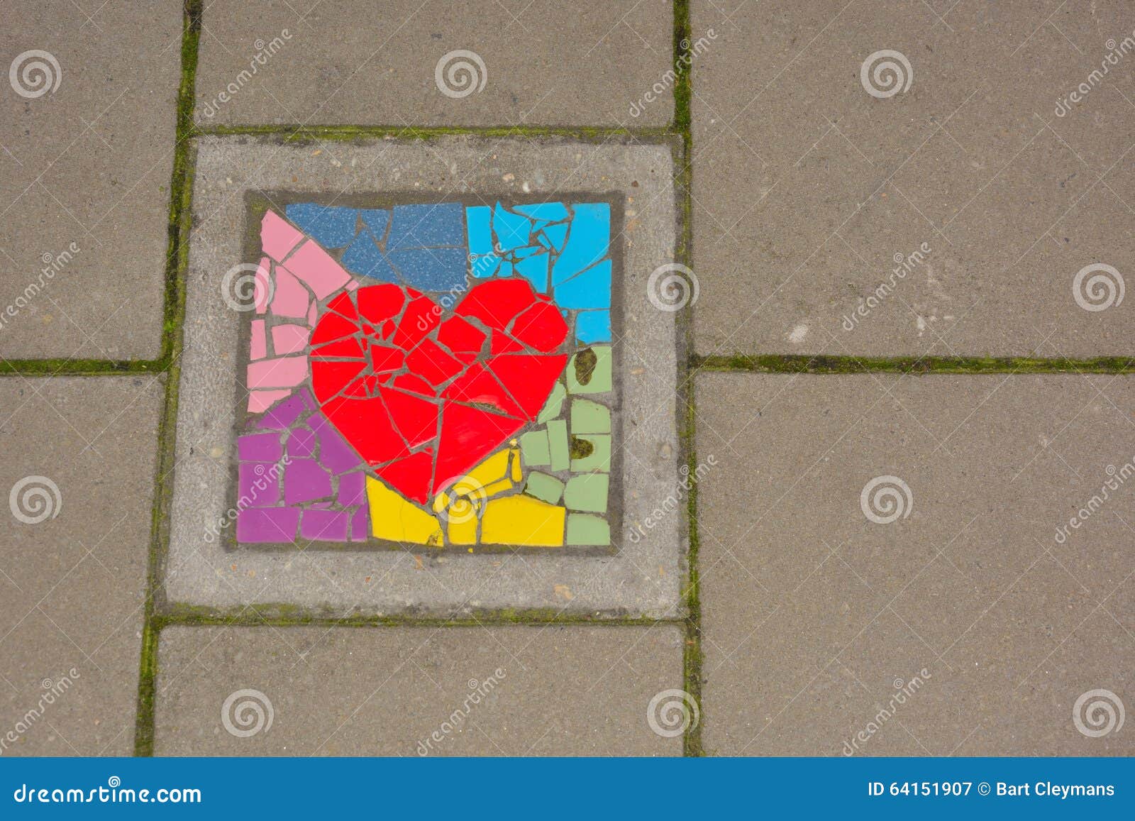 Tuile de mosaique de coeur image stock. Image du message - 64151907