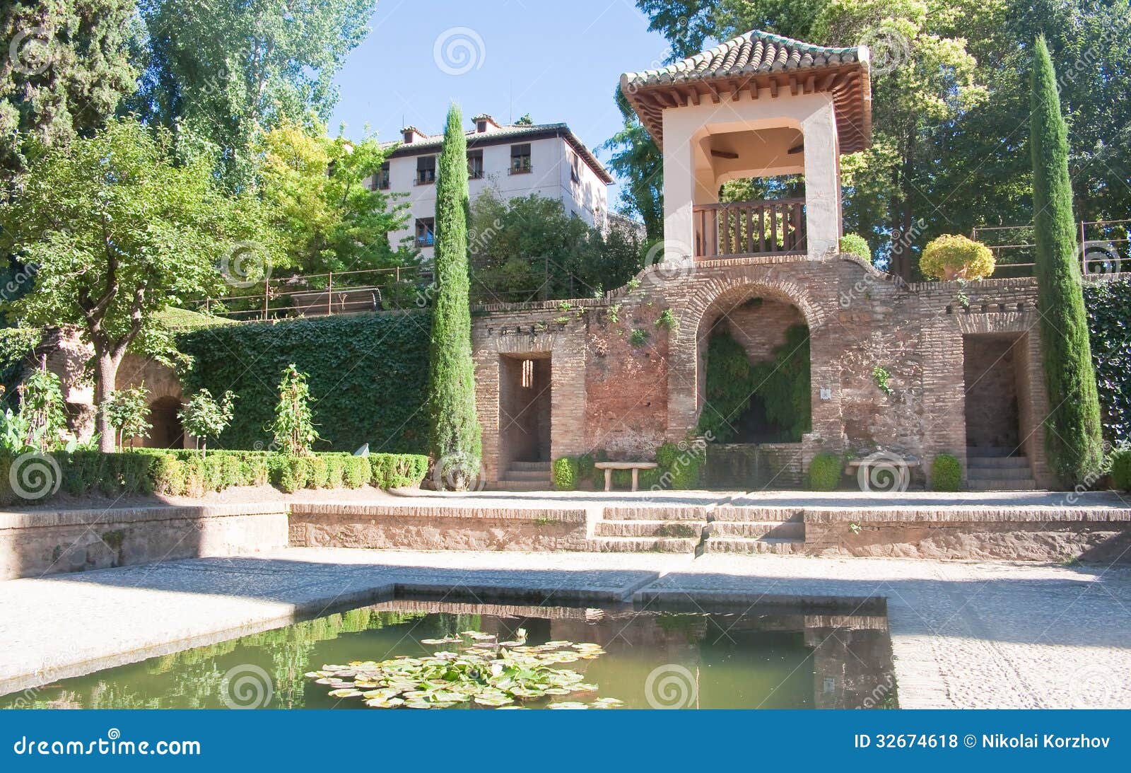 Tuinen Van Generalife. Granada, Spanje Stock Foto - Image of alhambra ...