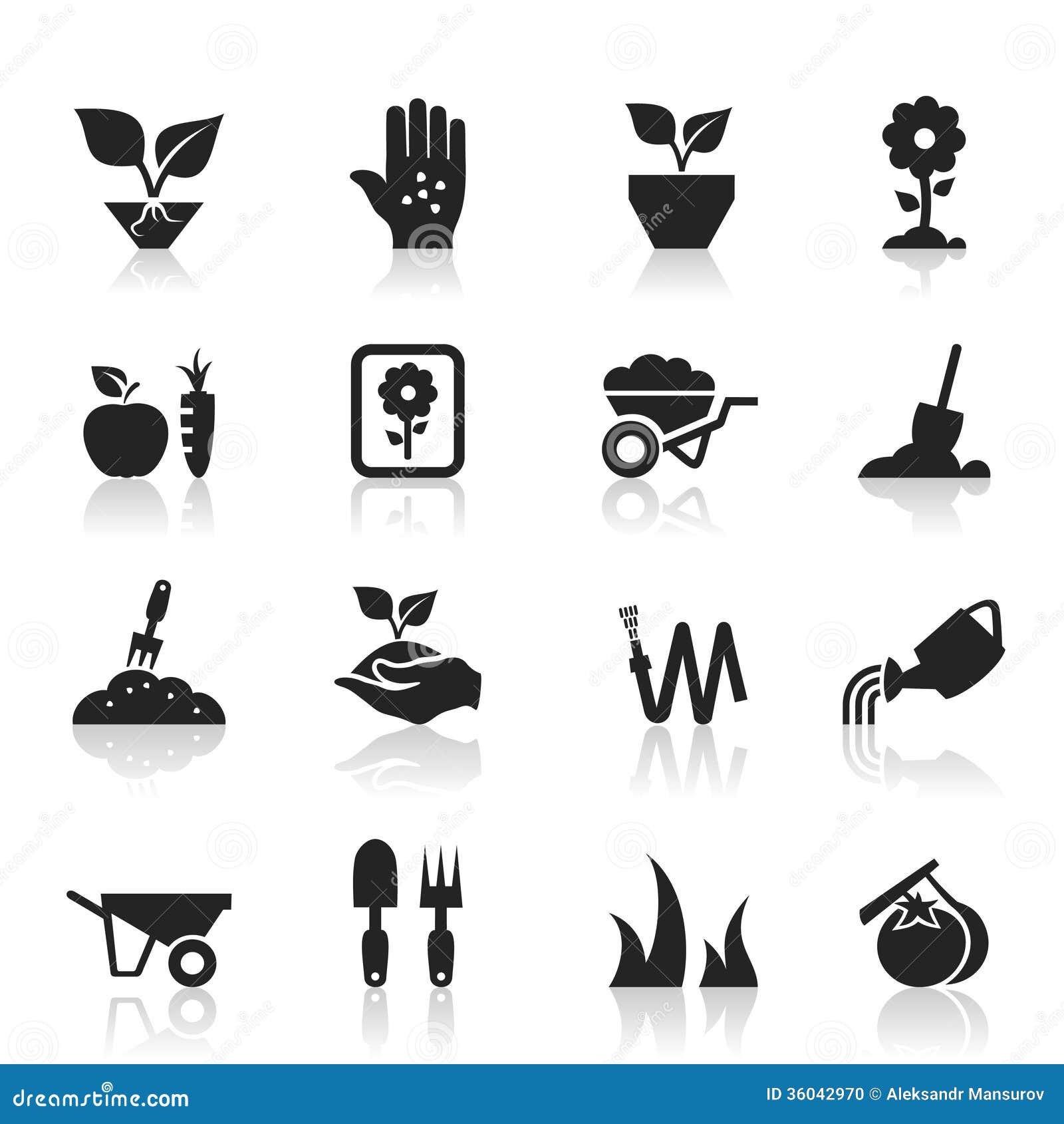 Tuinier een pictogram vector illustratie. Illustration of tuinieren ...