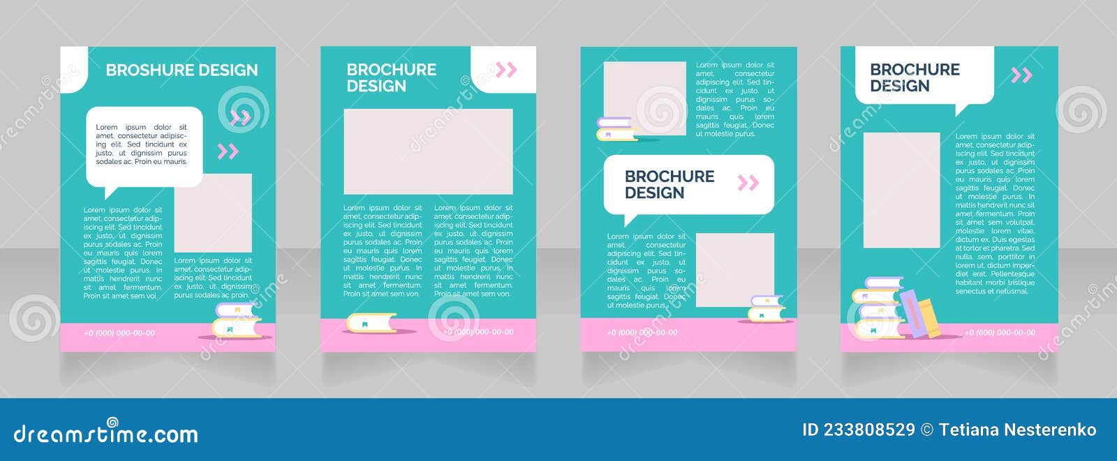 Tuition Assistance Program Blank Brochure Layout Design Stock Vector ...