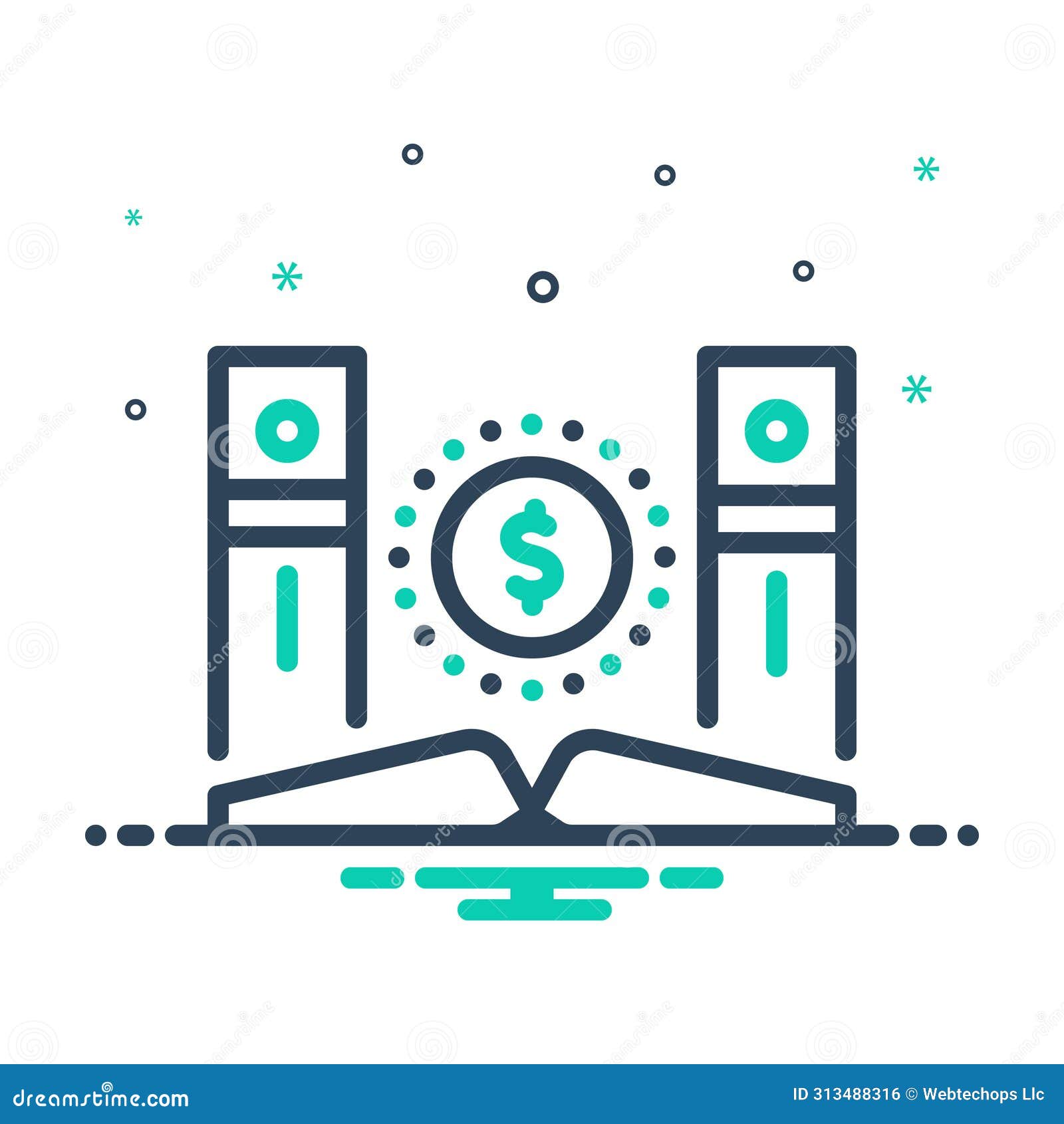 Mix Icon for Tuition Cost, Tuition and Teaching Stock Vector ...