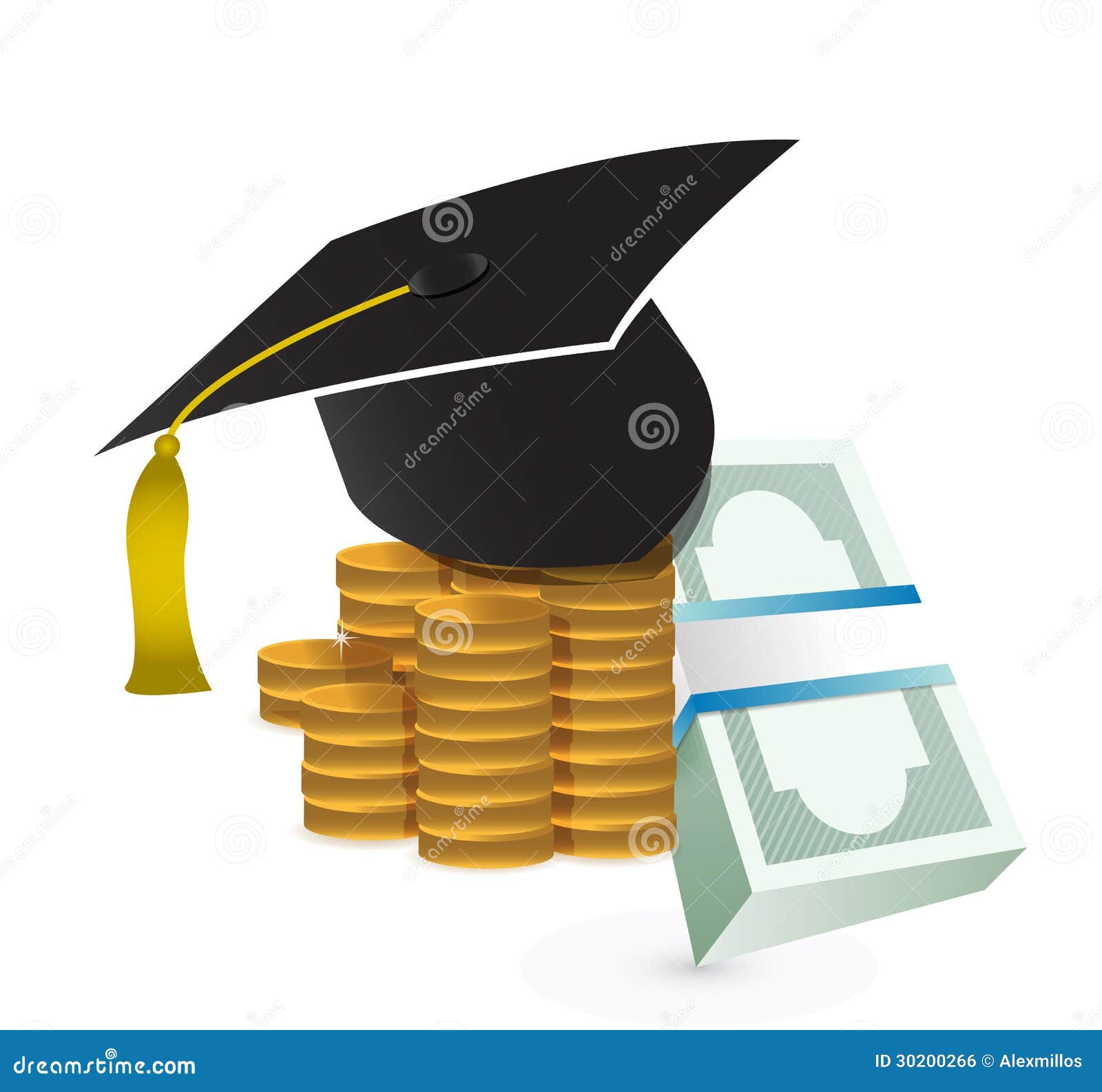Tuition Fee. Education Costs Concept Illustration Stock Illustration ...