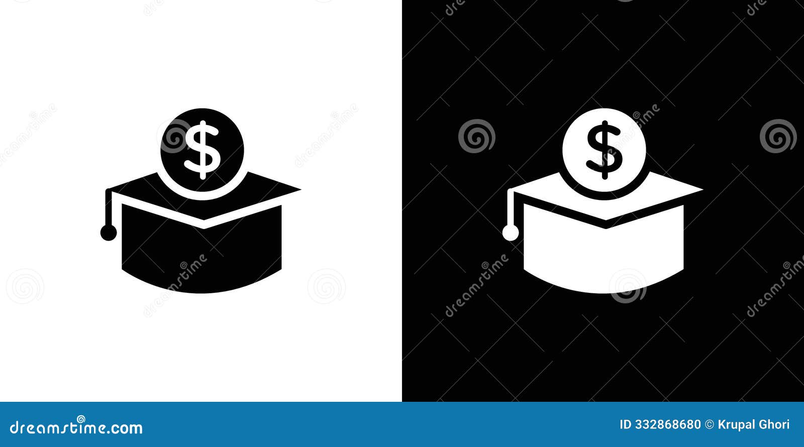 Tuition Fee Icon Logo Set Vector Stock Vector - Illustration of money ...
