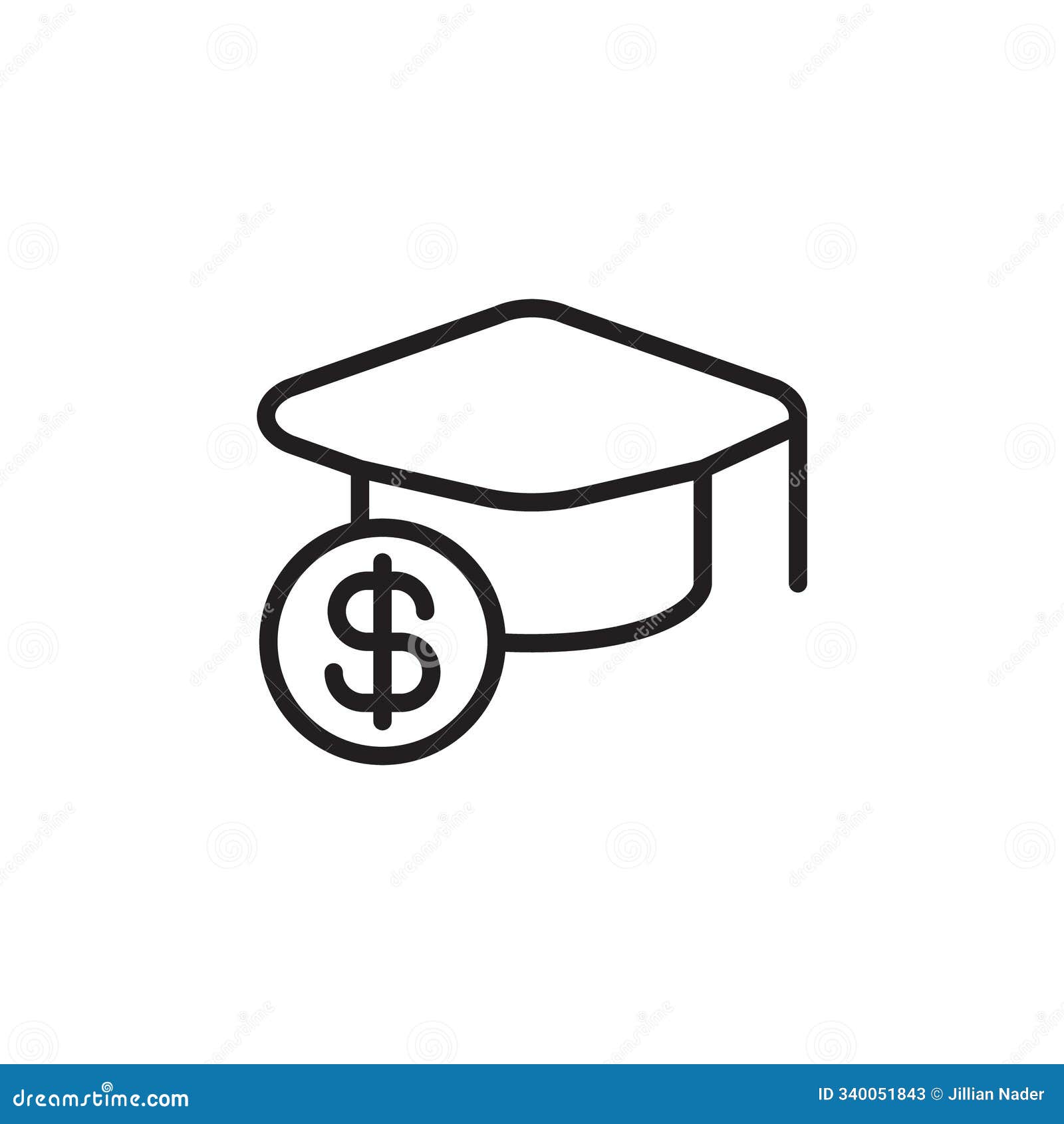 Tuition Fee Icon Outline Vector for Web Ui Stock Vector - Illustration ...