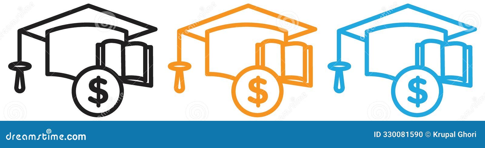 Tuition Fee Vector Logo Set Collection For Web App Ui | CartoonDealer ...
