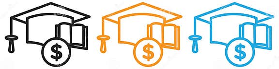 Tuition Fee Vector Logo Set Collection for Web App Ui Stock ...
