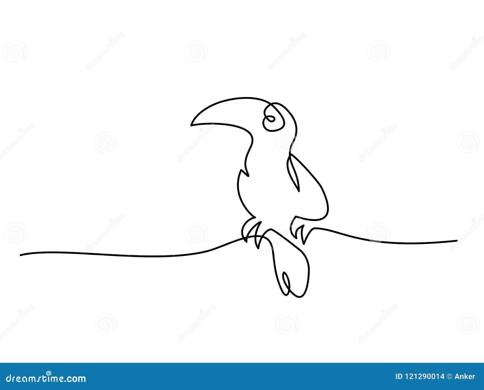 Tukan Bird Symbol Vector Illustration | CartoonDealer.com #121290014