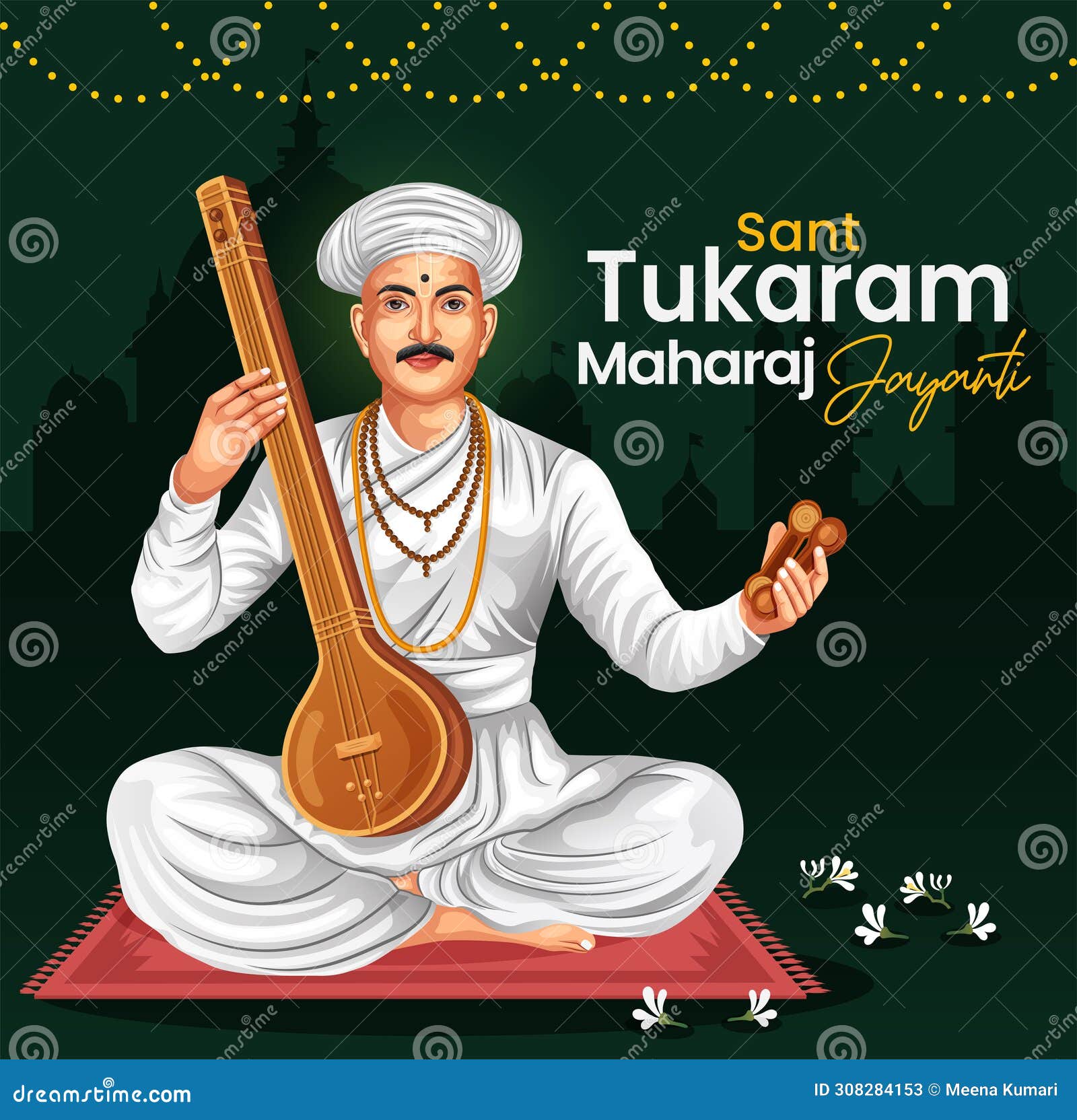 Sant Tukaram Maharaj A Famous 17th-century Marathi Poet, Saint, And ...