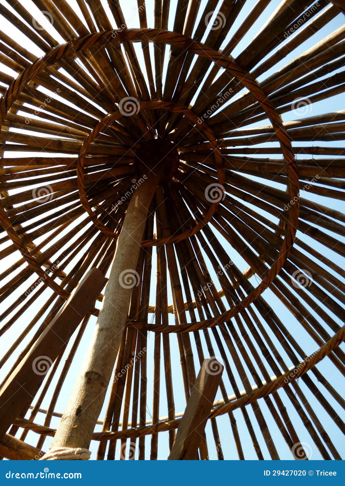 Tukul - Construction of the Roof Stock Photo - Image of bamboo, roofing ...