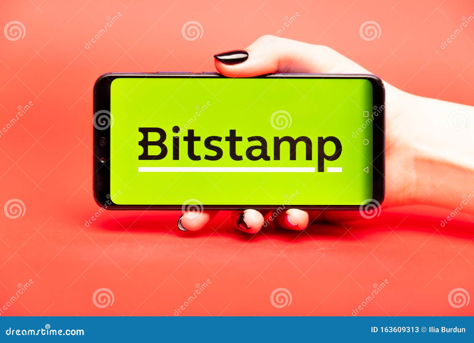 26 08 2019 Tula: Bitstamp on the Phone Display. Logo Editorial Stock ...
