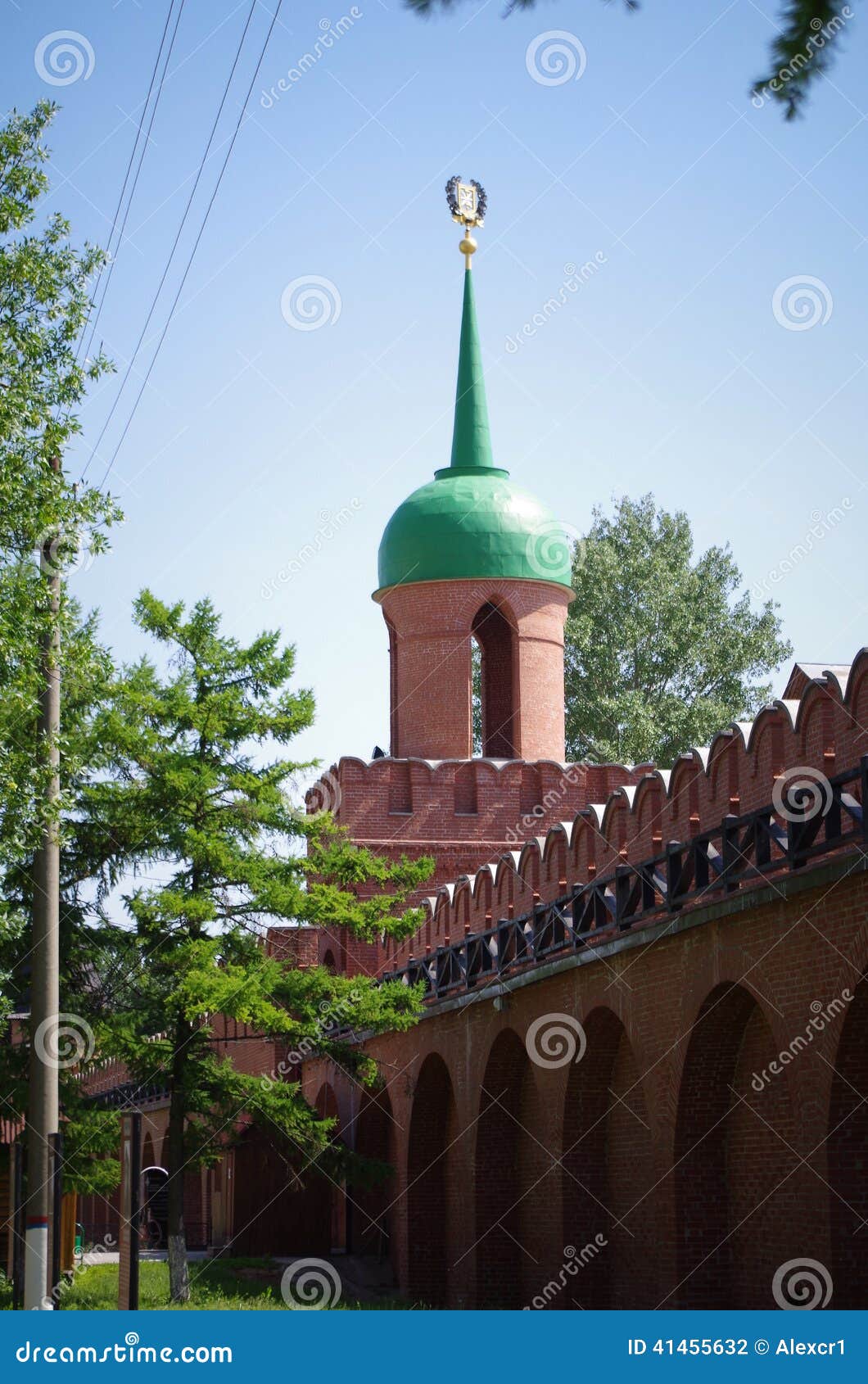 Tula Kremlin - Odoyevsky Gate Tower Stock Photo - Image of tower, green ...