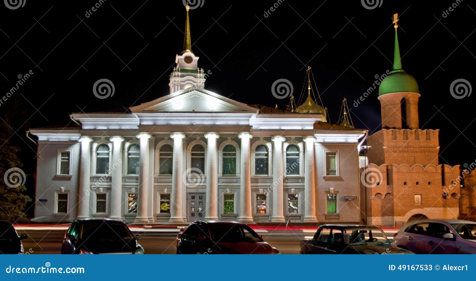 Tula Kremlin - Tula Samovars Museum and Tower Odoevsky Gate Stock Image ...