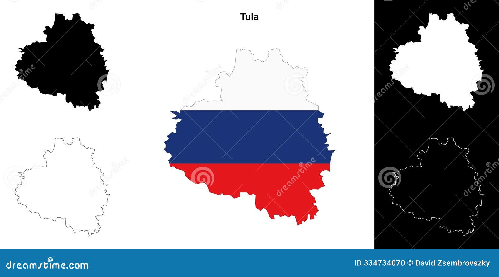 Tula Outline Map Vector Illustration | CartoonDealer.com #334734070