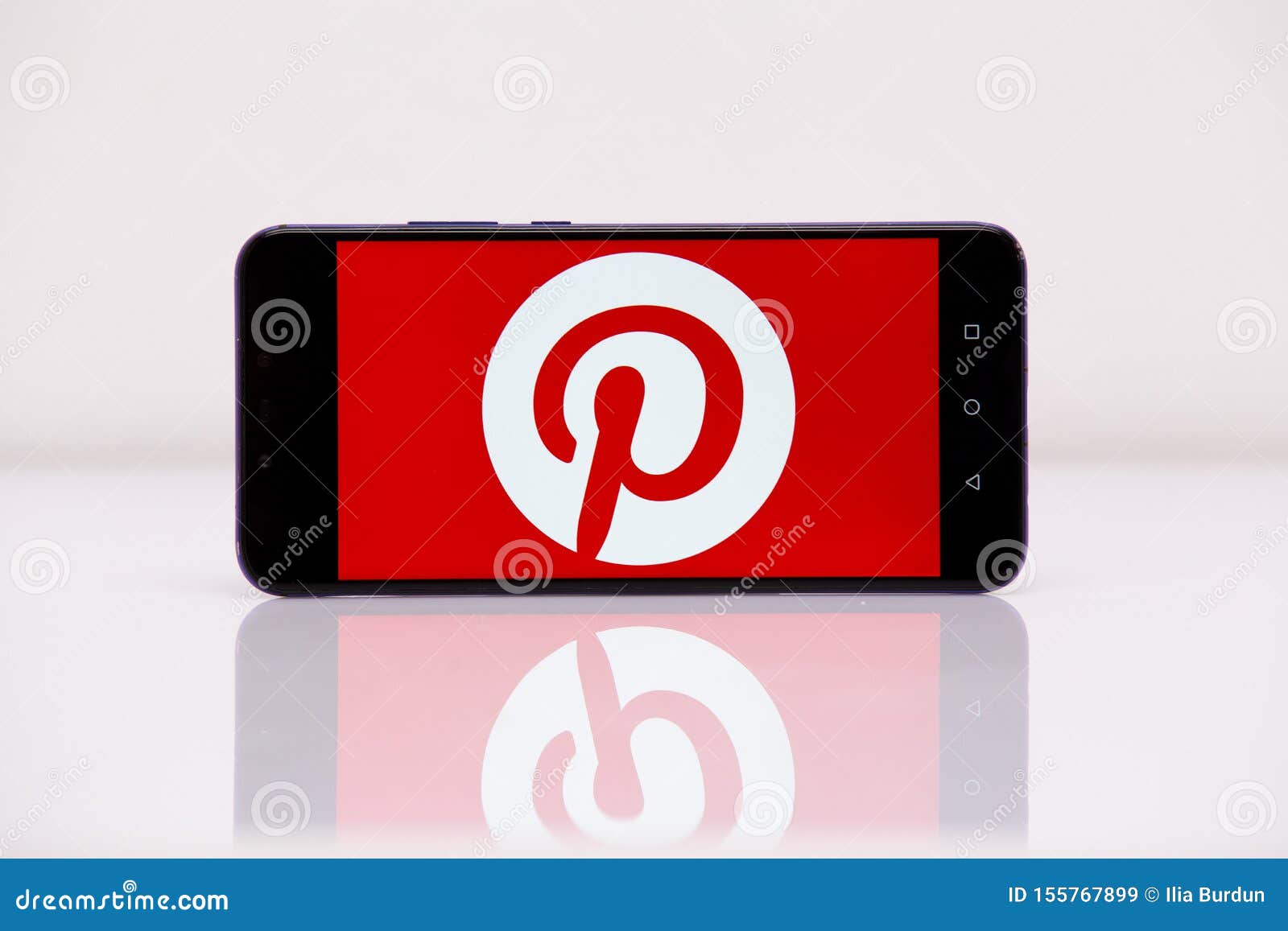 Tula 2.08.2019 Pinterest on the Phone Display. Editorial Stock Image ...
