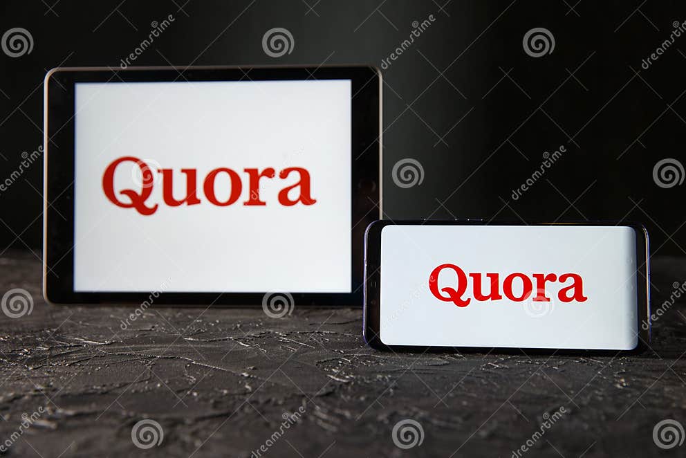 Tula 24 09 2019: Quora on the Tablet and Phone Display. Editorial Stock ...