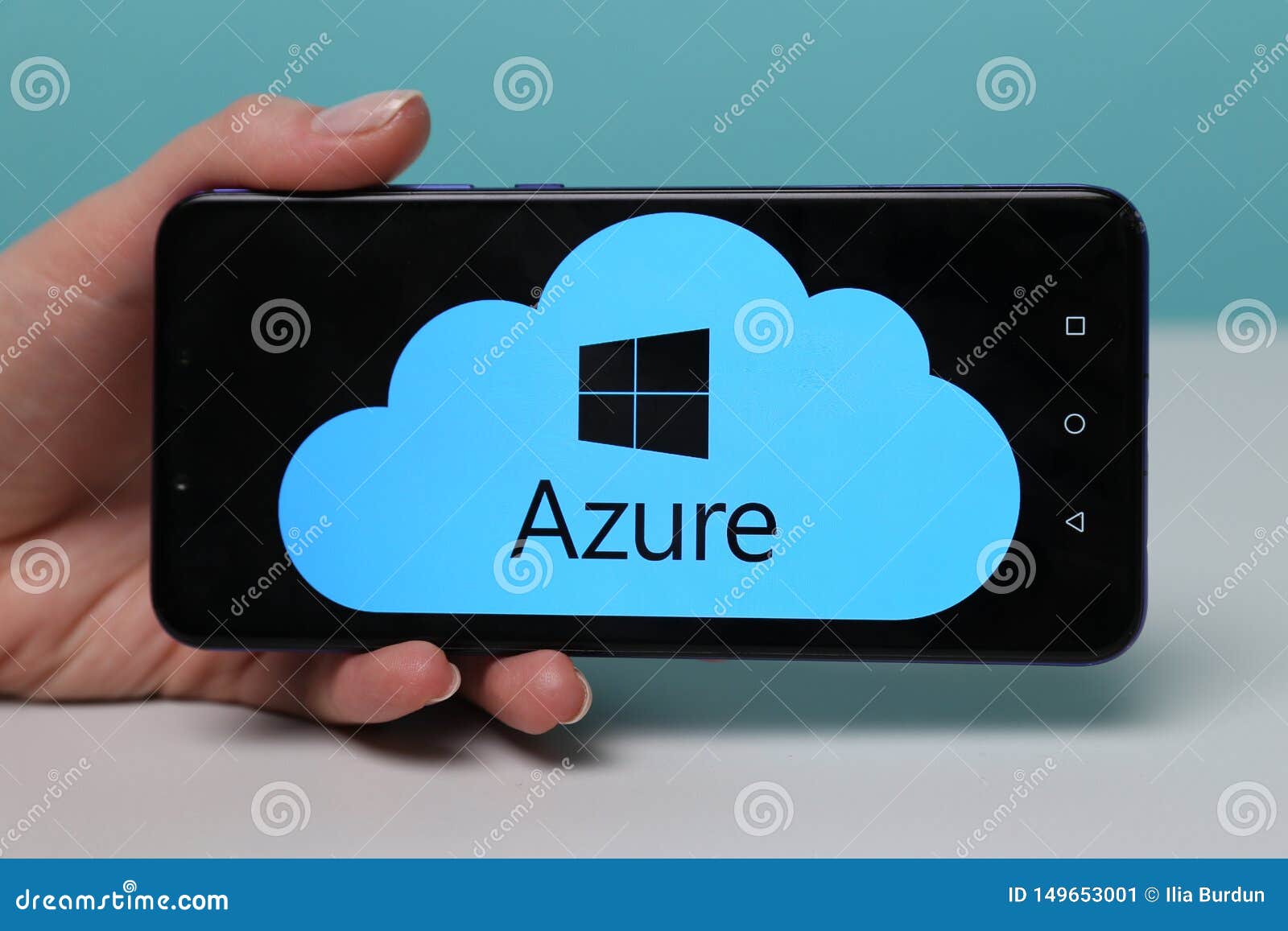 Tula, Russia - May 12 , 2019: Microsoft Azure on Phone Display ...