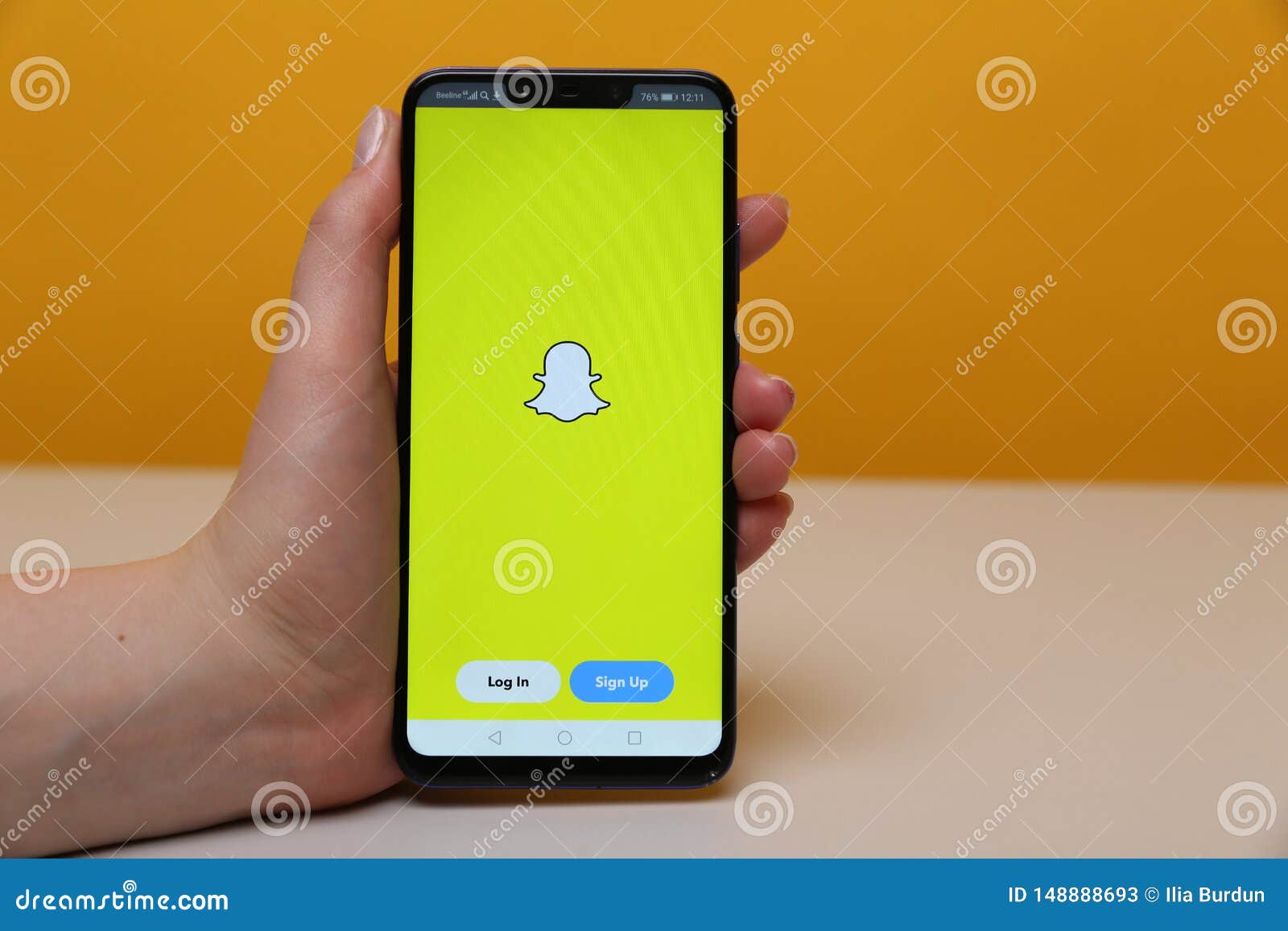 Tula, Russia - May 12 , 2019: Snapchat on Phone Display. Editorial ...