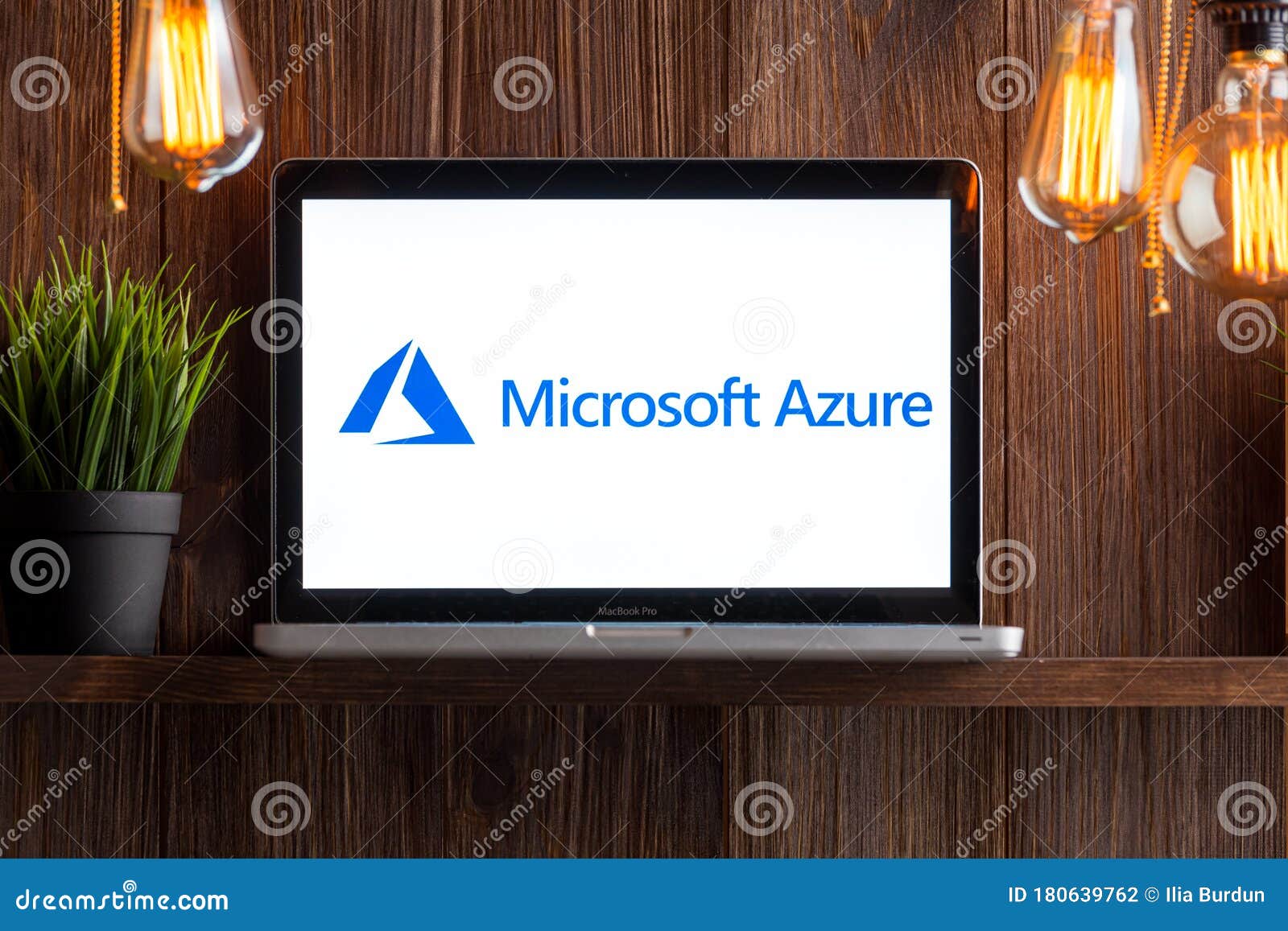 Tula Russia 16.01.20 Microsoft Azure on the Laptop Screen Isolated ...