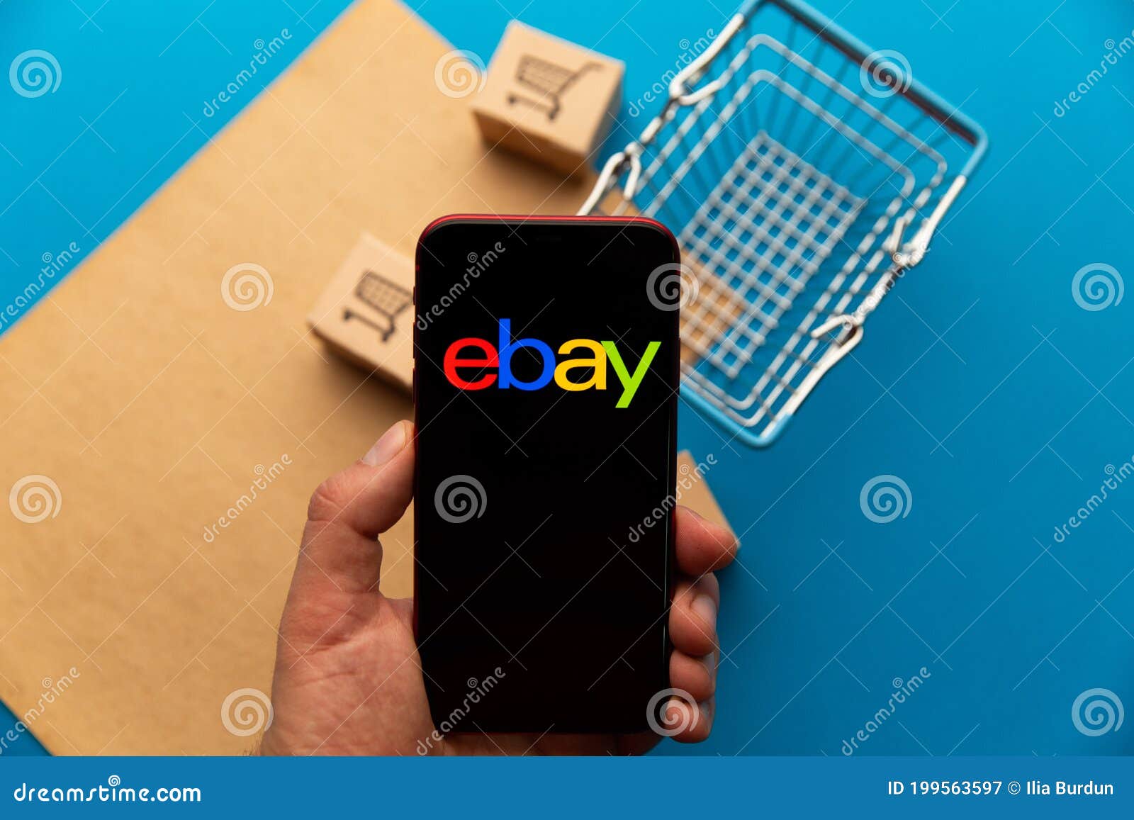 Tula, Russia - September 08, 2020: Ebay App Logo on IPhone Display ...
