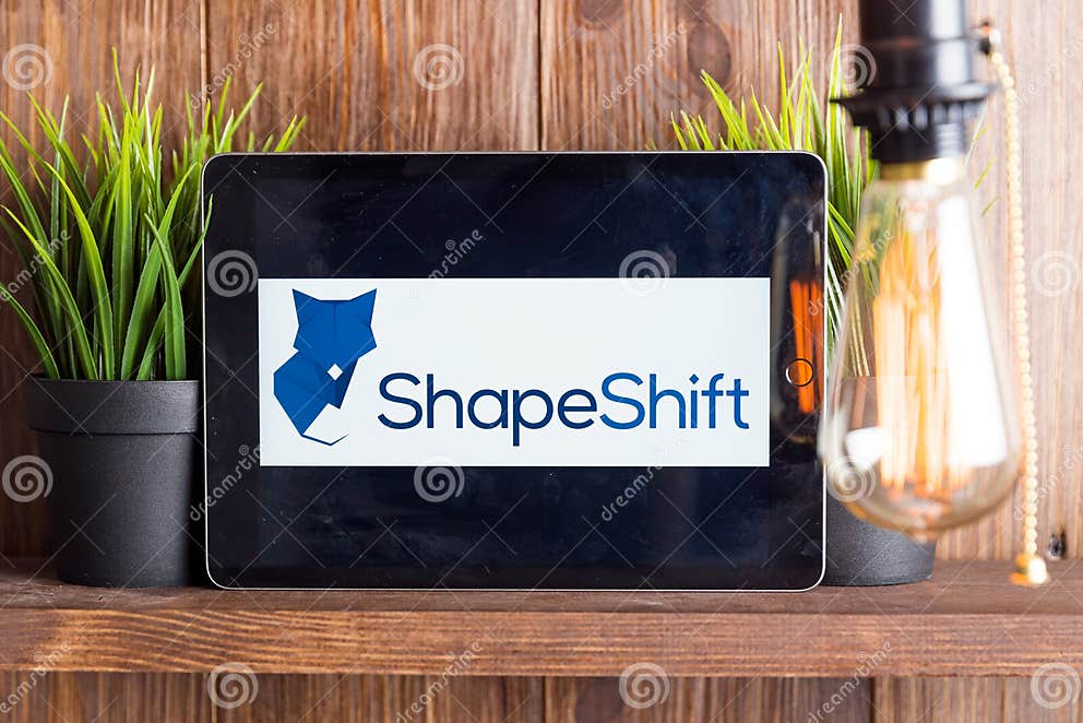 Tula Russia 16.01.20 ShapeShift on the Tablet Computer Screen Isolated ...