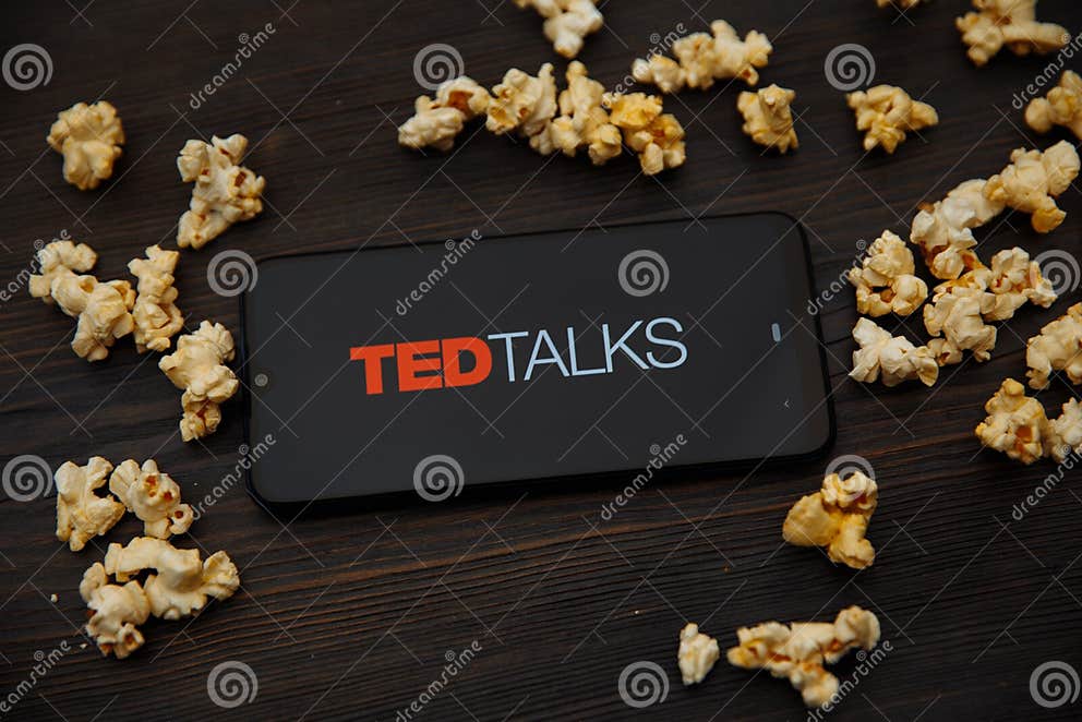 Tula Russia 16.01.20 Ted Talks on the Tablet Computer Screen Isolated ...