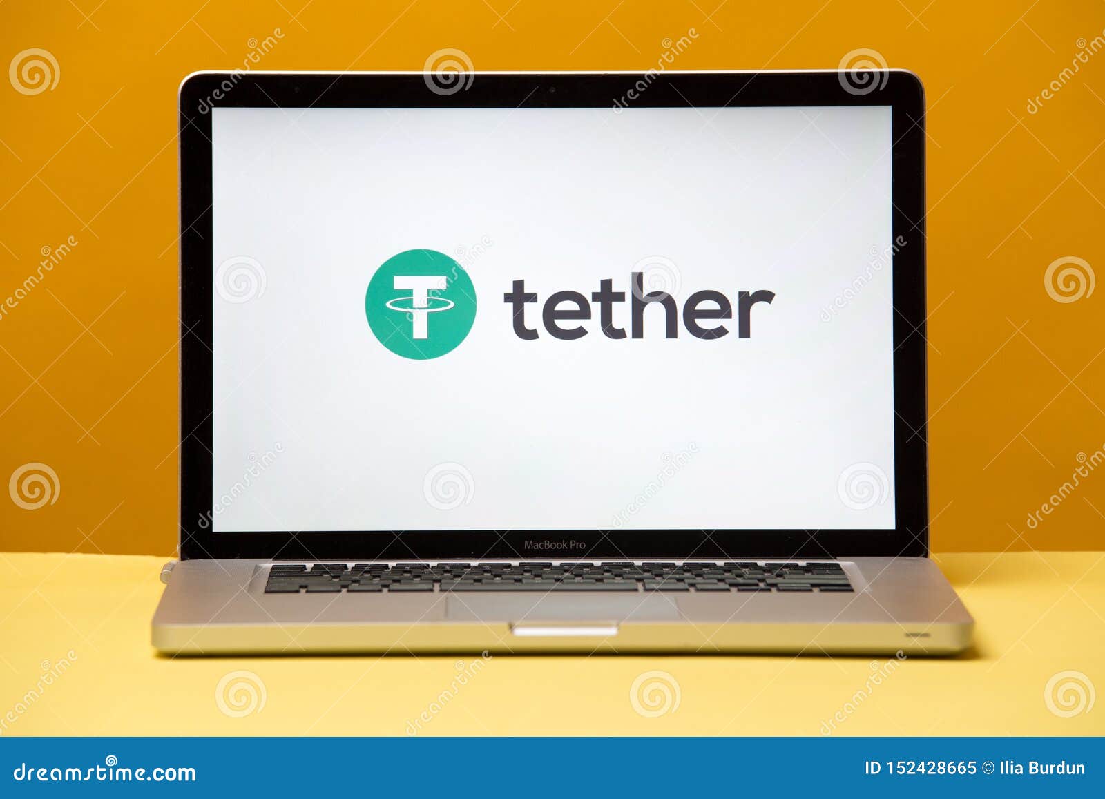 Tula, Russia 17. 06 2019 Tether on the Laptop Display. Editorial Image ...