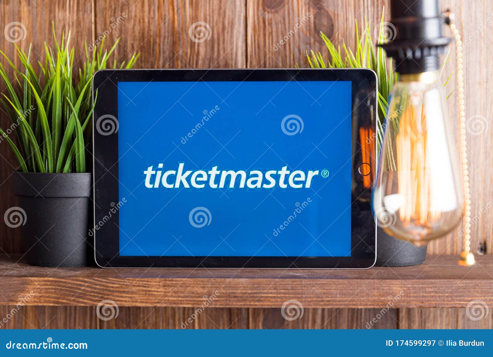 Tula Russia 16.01.20 Ticketmaster on the Tablet Computer Screen ...