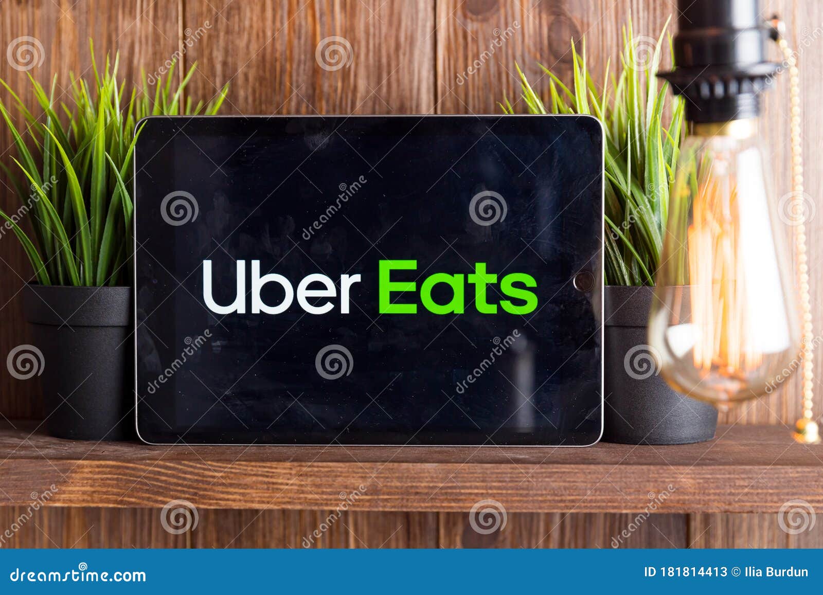 Tula Russia 16.01.20 Uber Eats on the Tablet Computer Screen Isolated ...