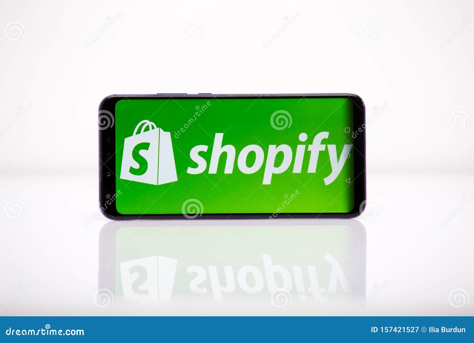 Tula 2.08.2019 Shopify on the Phone Display. Editorial Photography ...