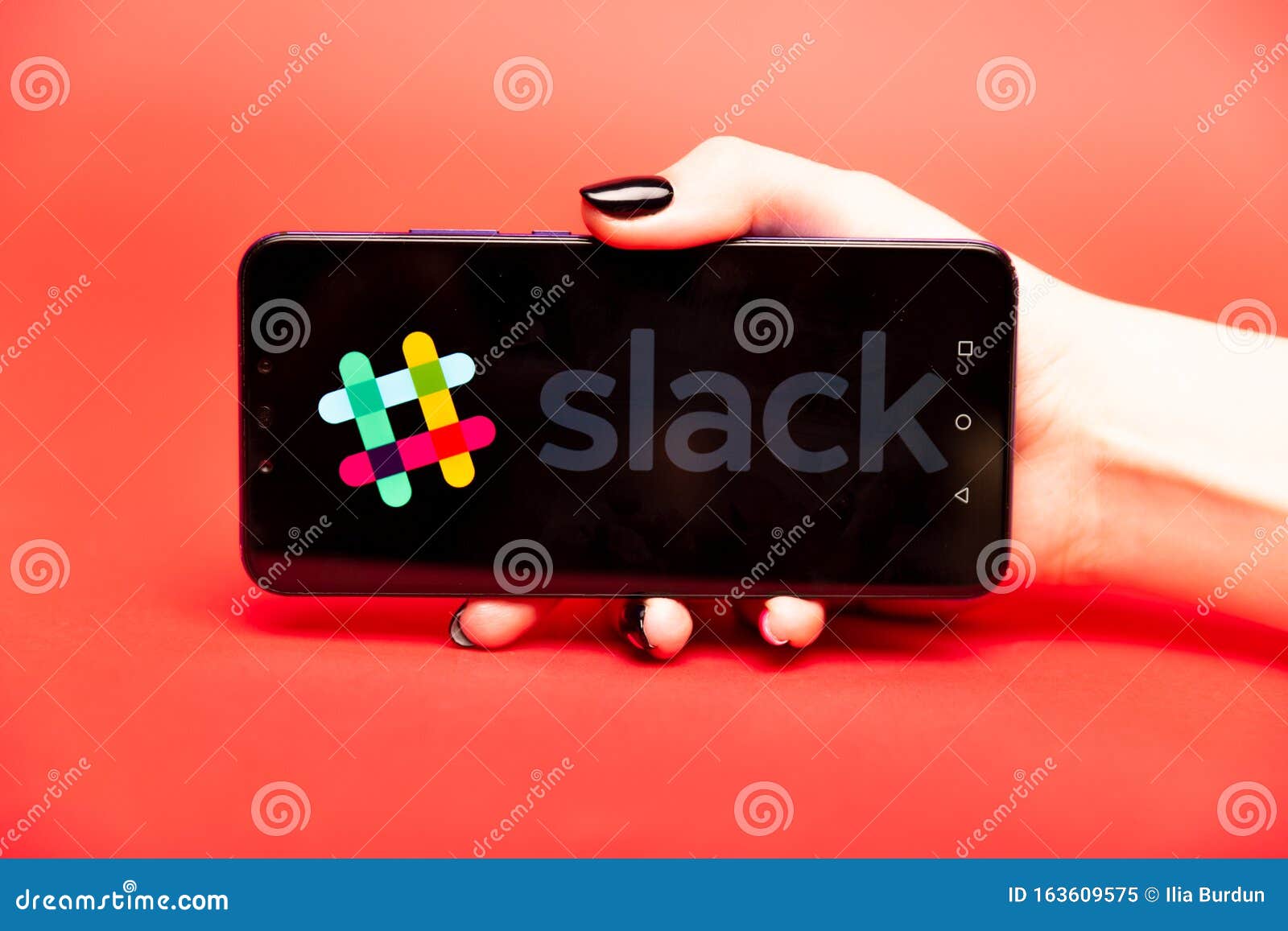 26 08 2019 Tula: Slack on the Phone Display. Logo Editorial Image ...