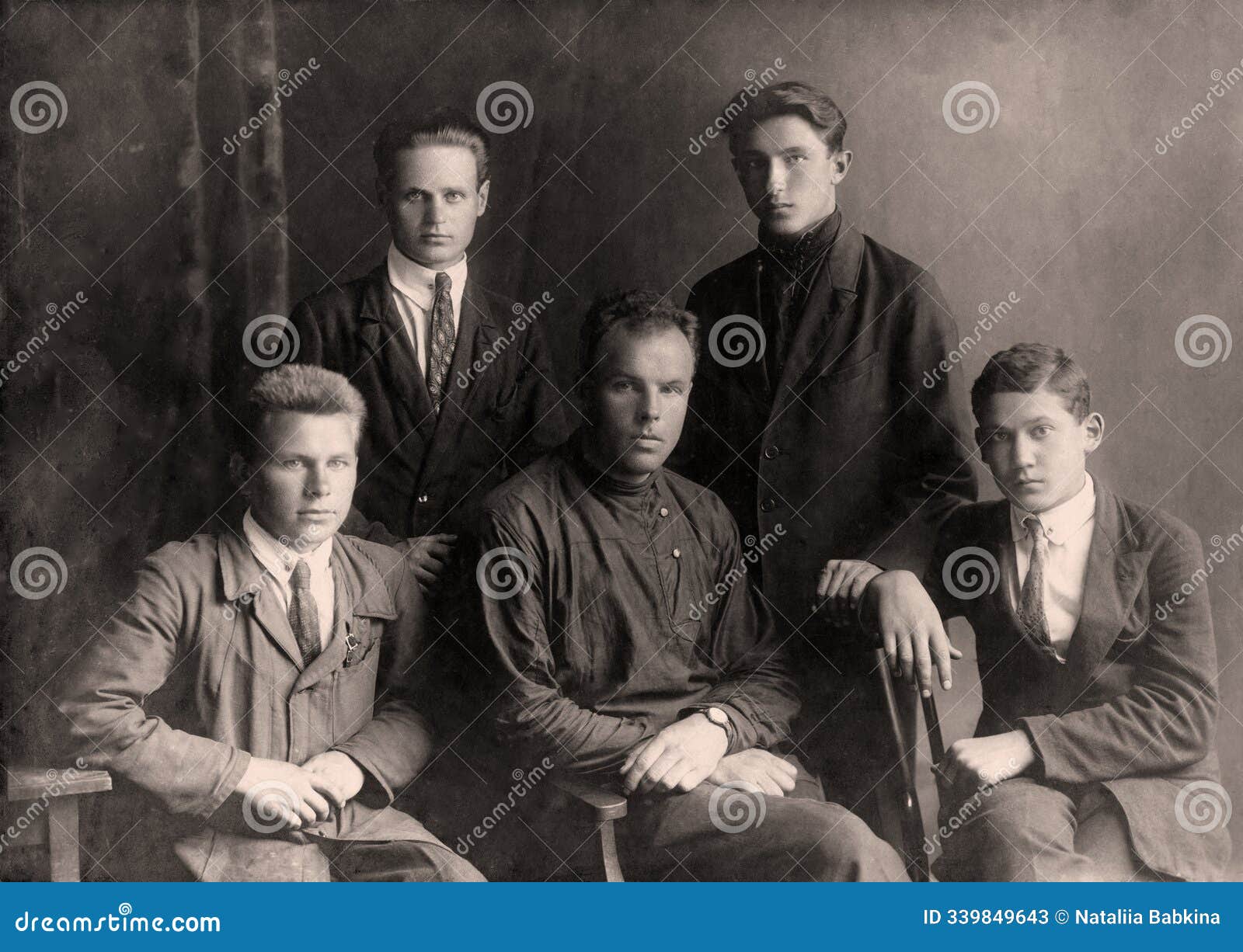 Tula, USSR - Circa 1920s: a Group of Young Students after a School Day ...