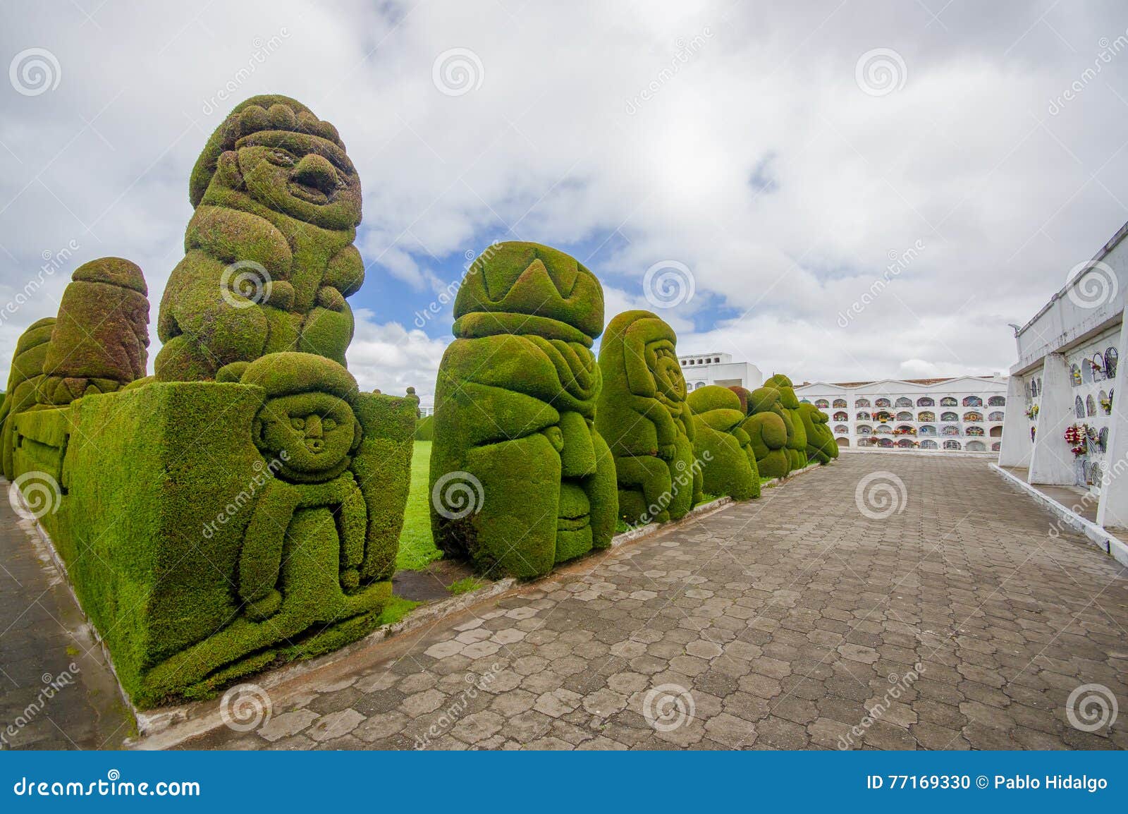 TULCAN, ECUADOR - JULY 3, 2016: Human Like Sculptures on the Side of ...