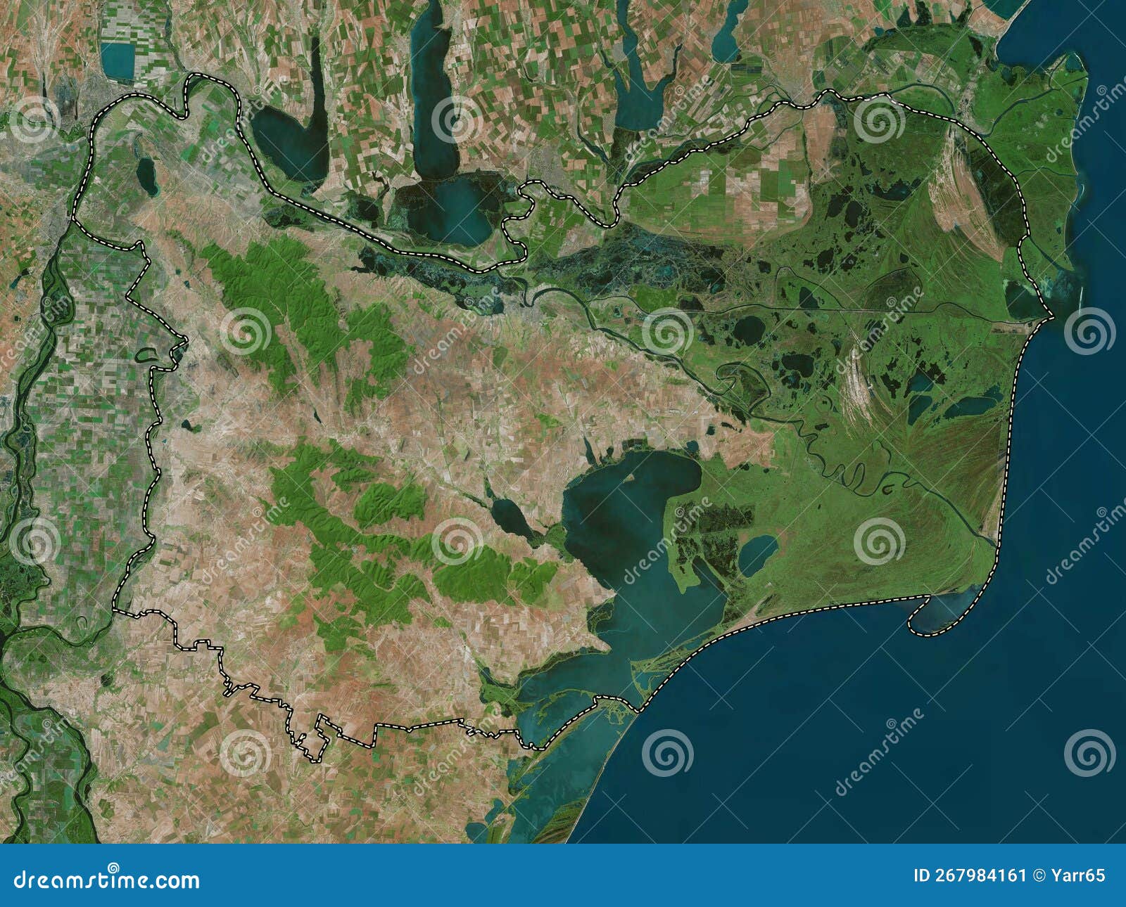 Tulcea, Romania. High-res Satellite. No Legend Stock Illustration ...