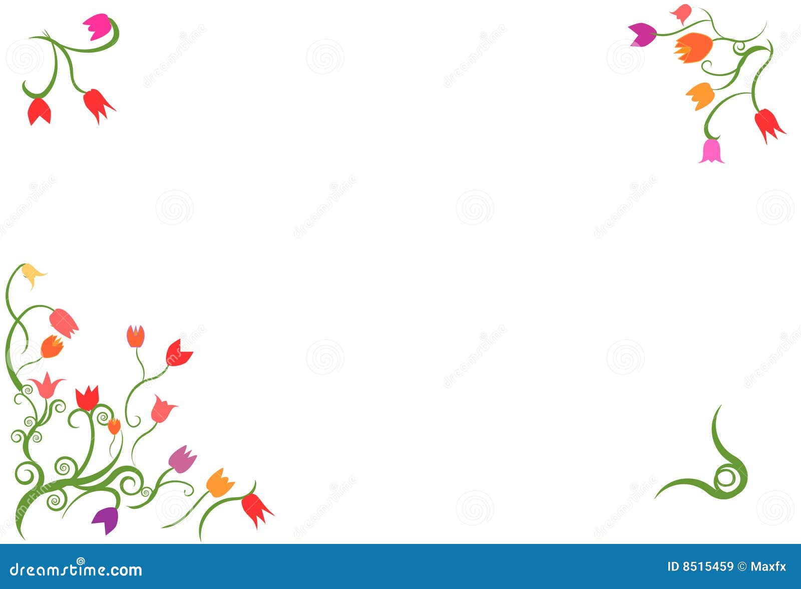 Tulip border frame vector stock vector. Image of floral - 8515459