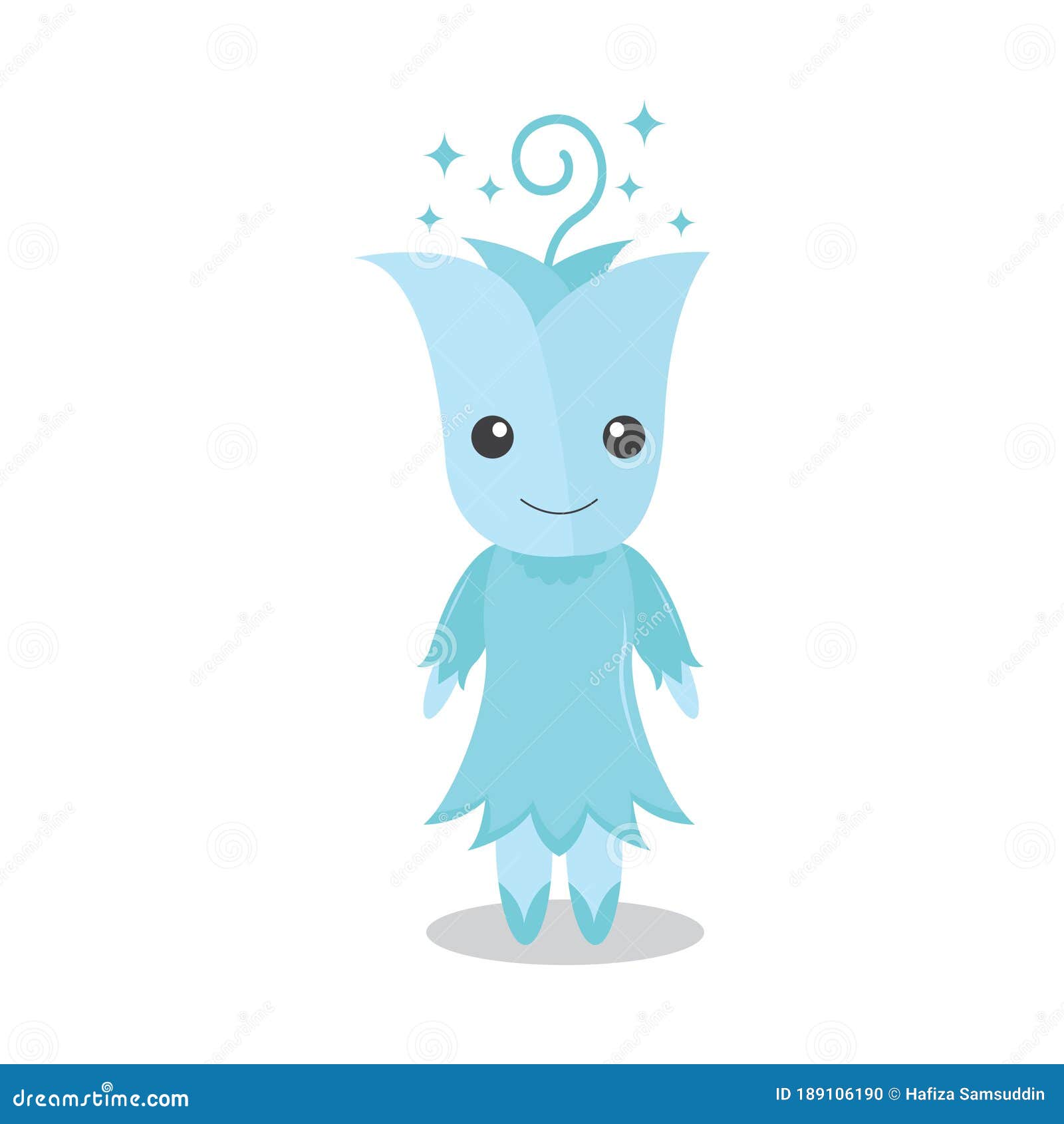 Tulip Character Taking Nap Under Tree. Vector Illustration Decorative ...