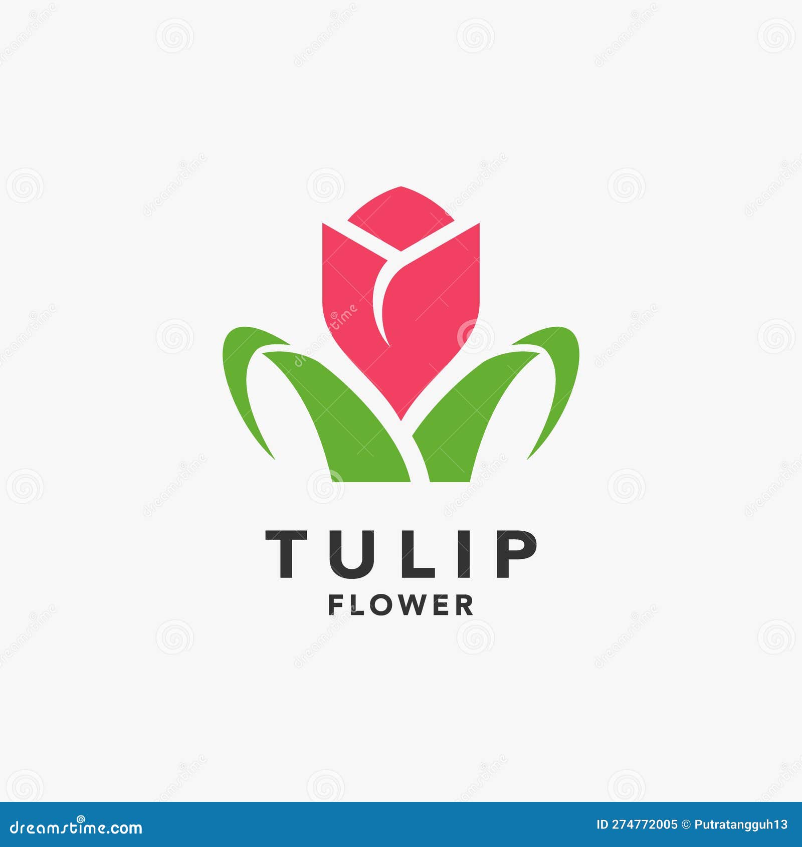 Tulip flower logo design stock vector. Illustration of nature - 274772005
