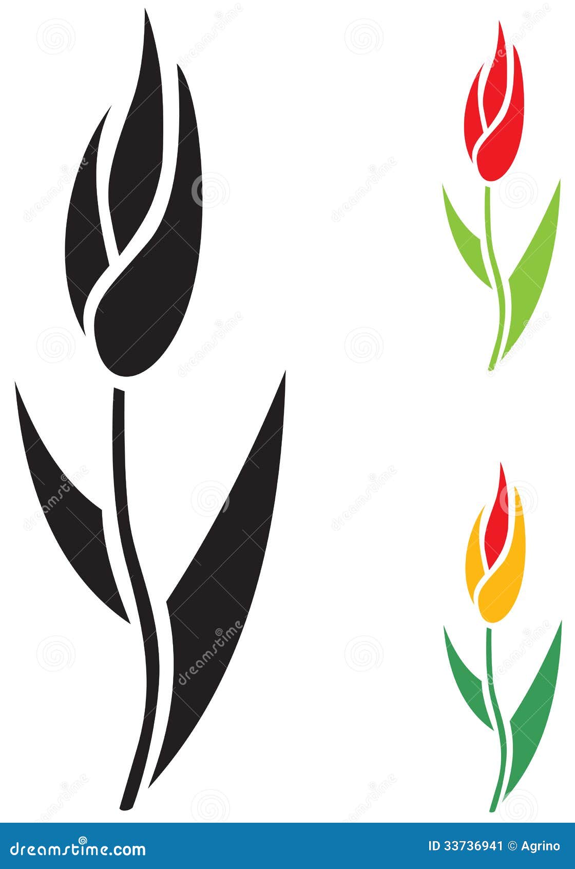 Tulip flower stock vector. Illustration of logotype, ornate - 33736941