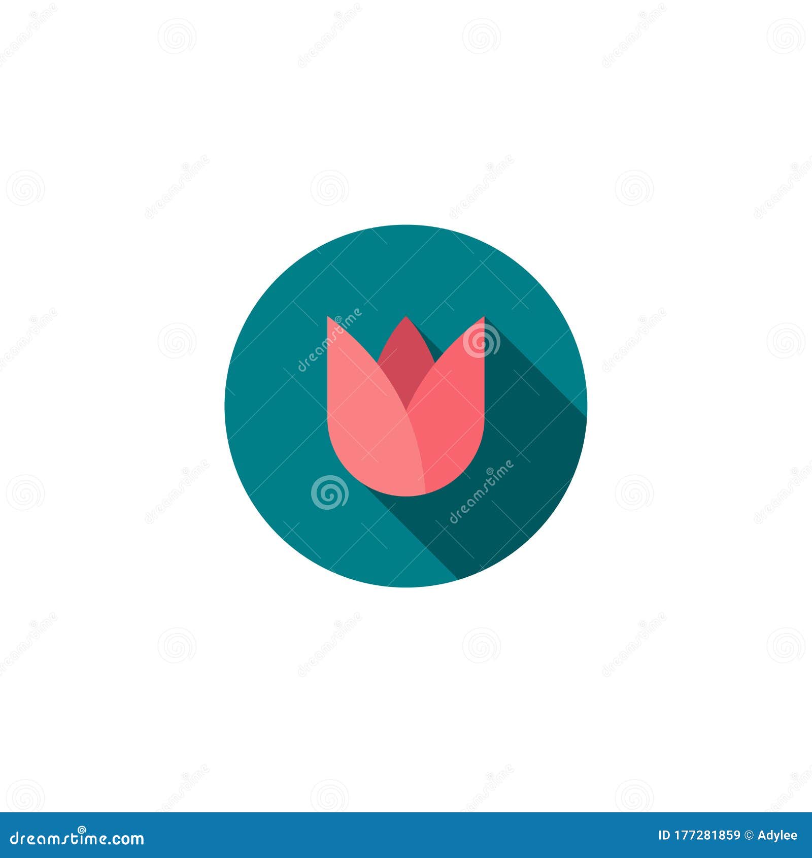 Tulip Flower Vector Icon Symbol Isolated on White Background Stock ...