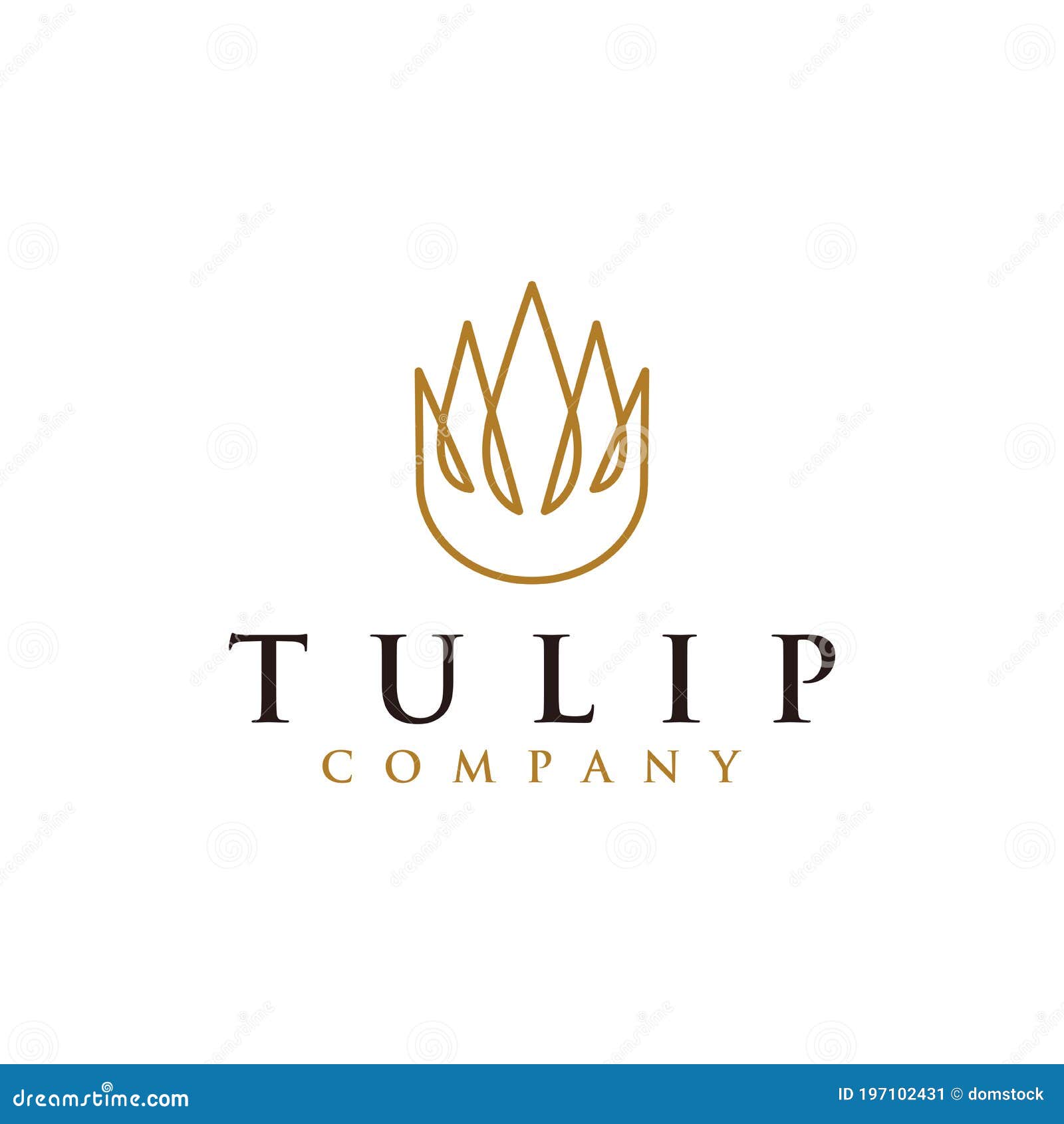 Tulip Logo With Wings Cartoon Vector | CartoonDealer.com #80877255