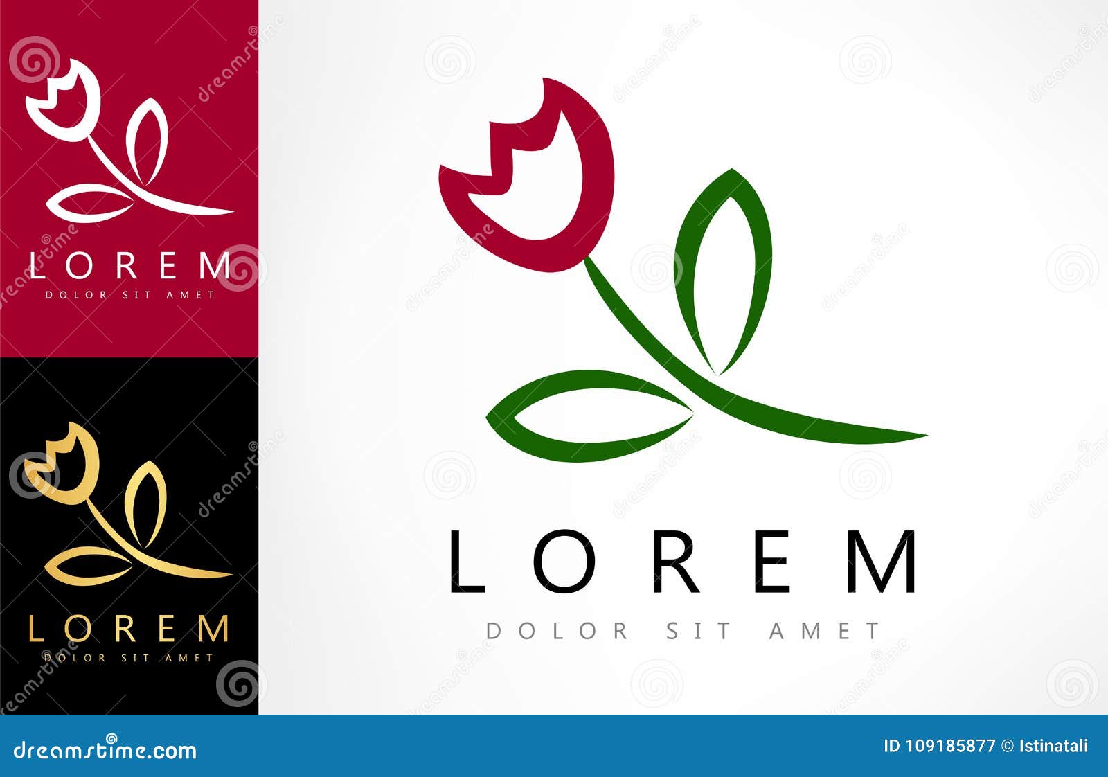 Tulip logo vector stock vector. Illustration of clip - 109185877