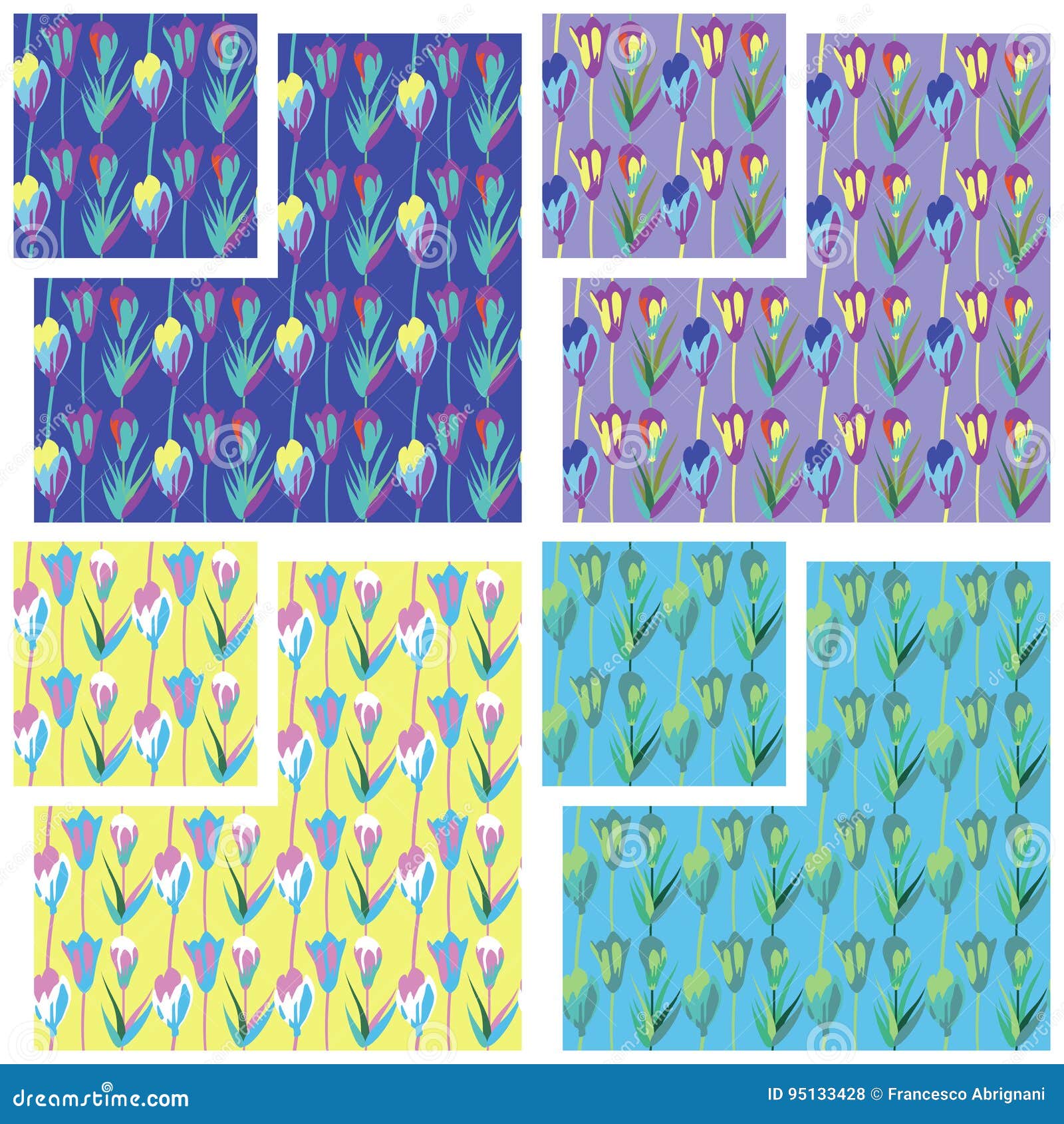 Tulip pattern stock vector. Illustration of background - 95133428