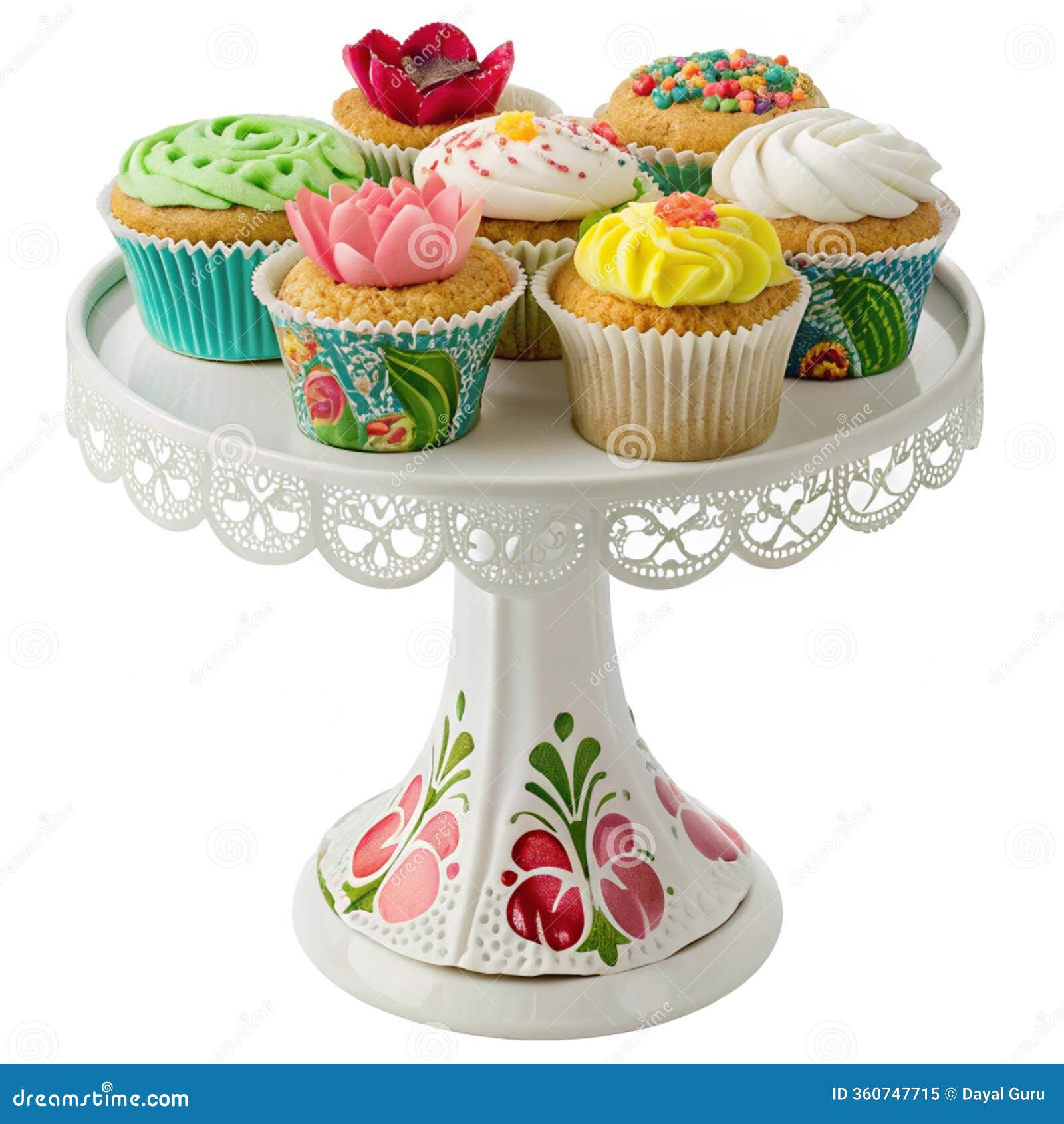 Cupcake Stand Cartoon Vector | CartoonDealer.com #86103225
