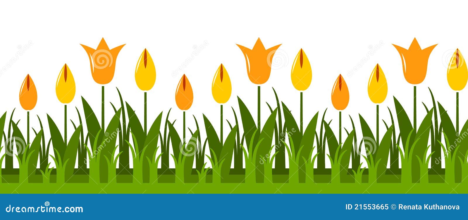Tulips border stock vector. Illustration of abstract - 21553665